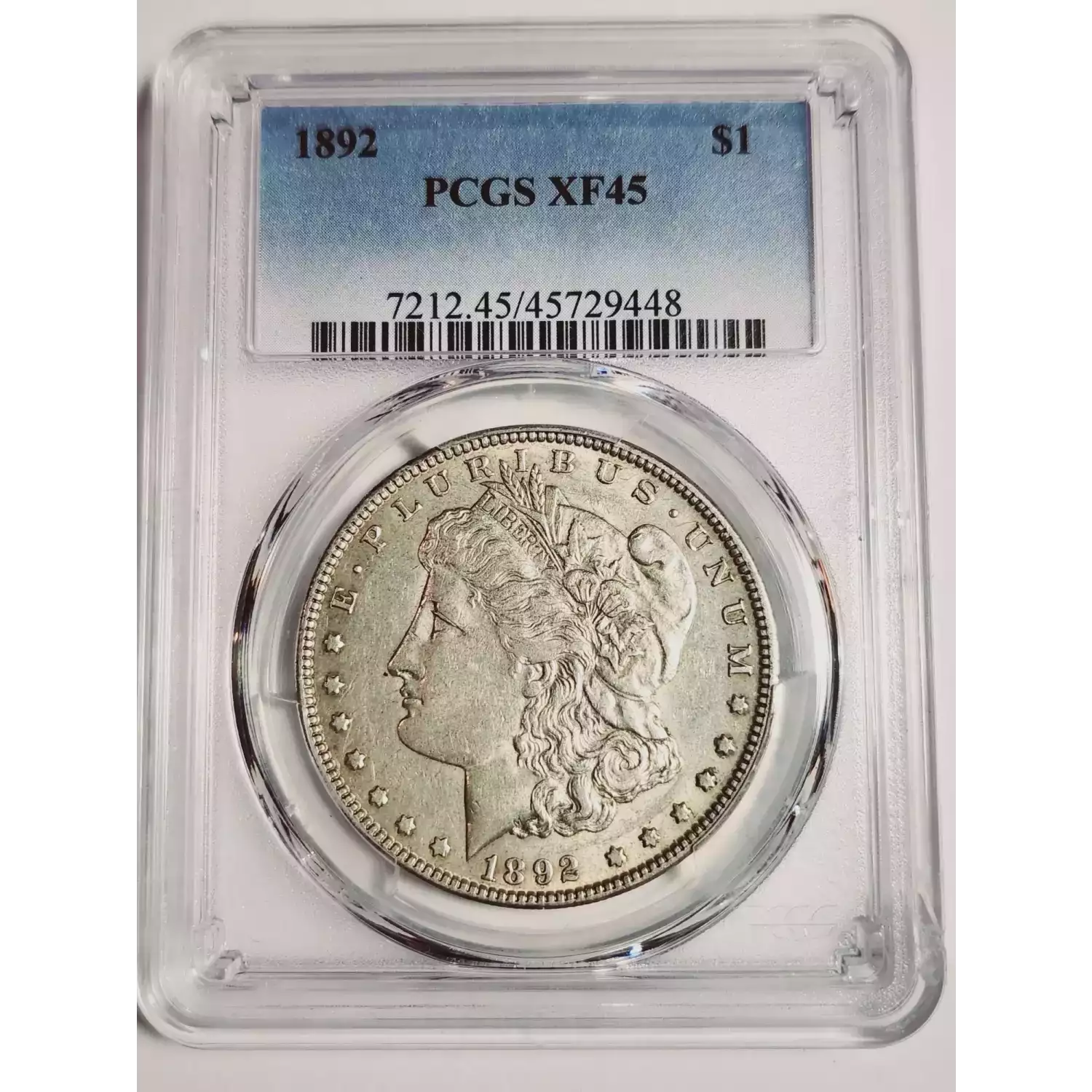 1892 Morgan Silver Dollar PCGS XF-45 - LOOKS AU - Bob Paul Rare Coins