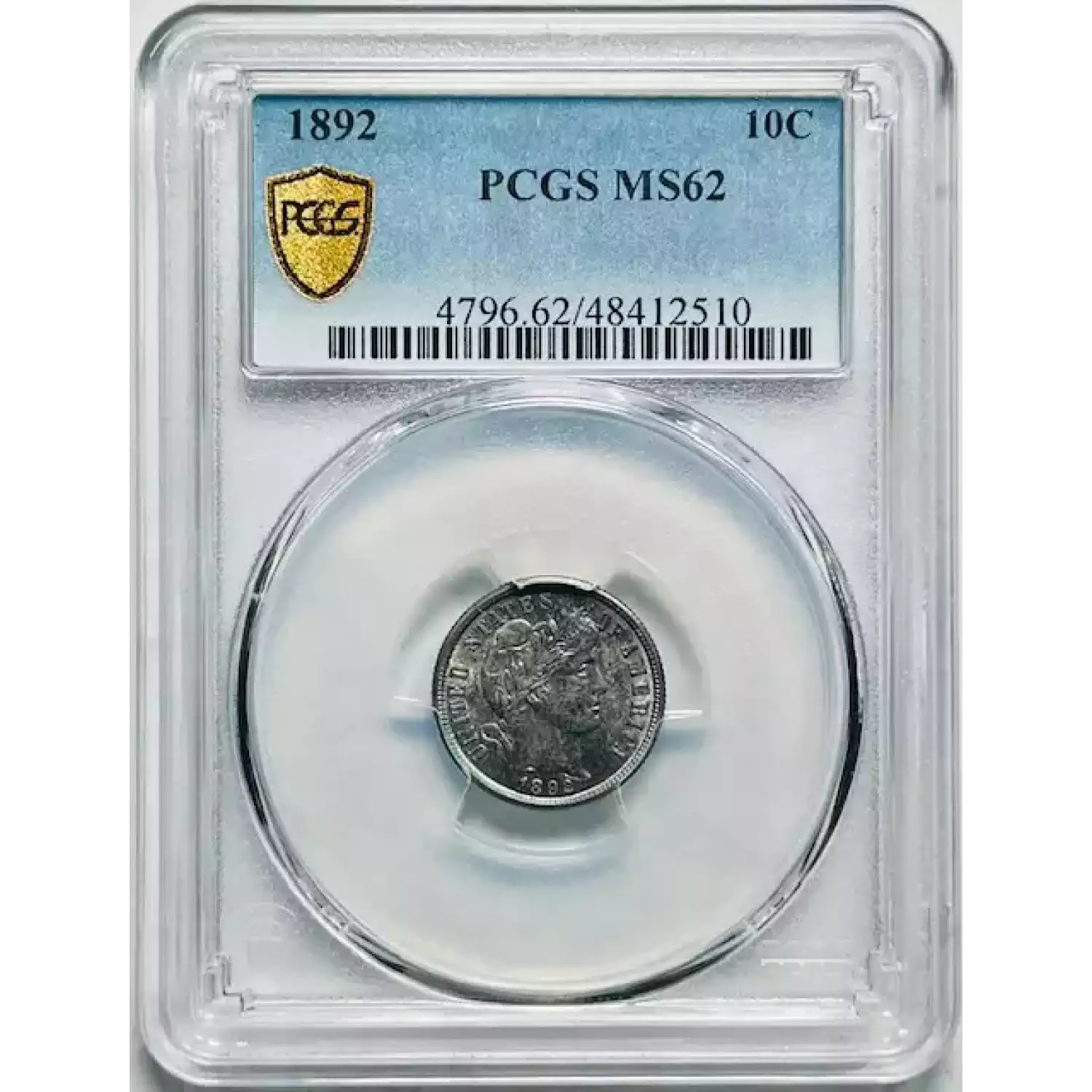 1892 Barber Dime PCGS MS-62 - Bob Paul Rare Coins