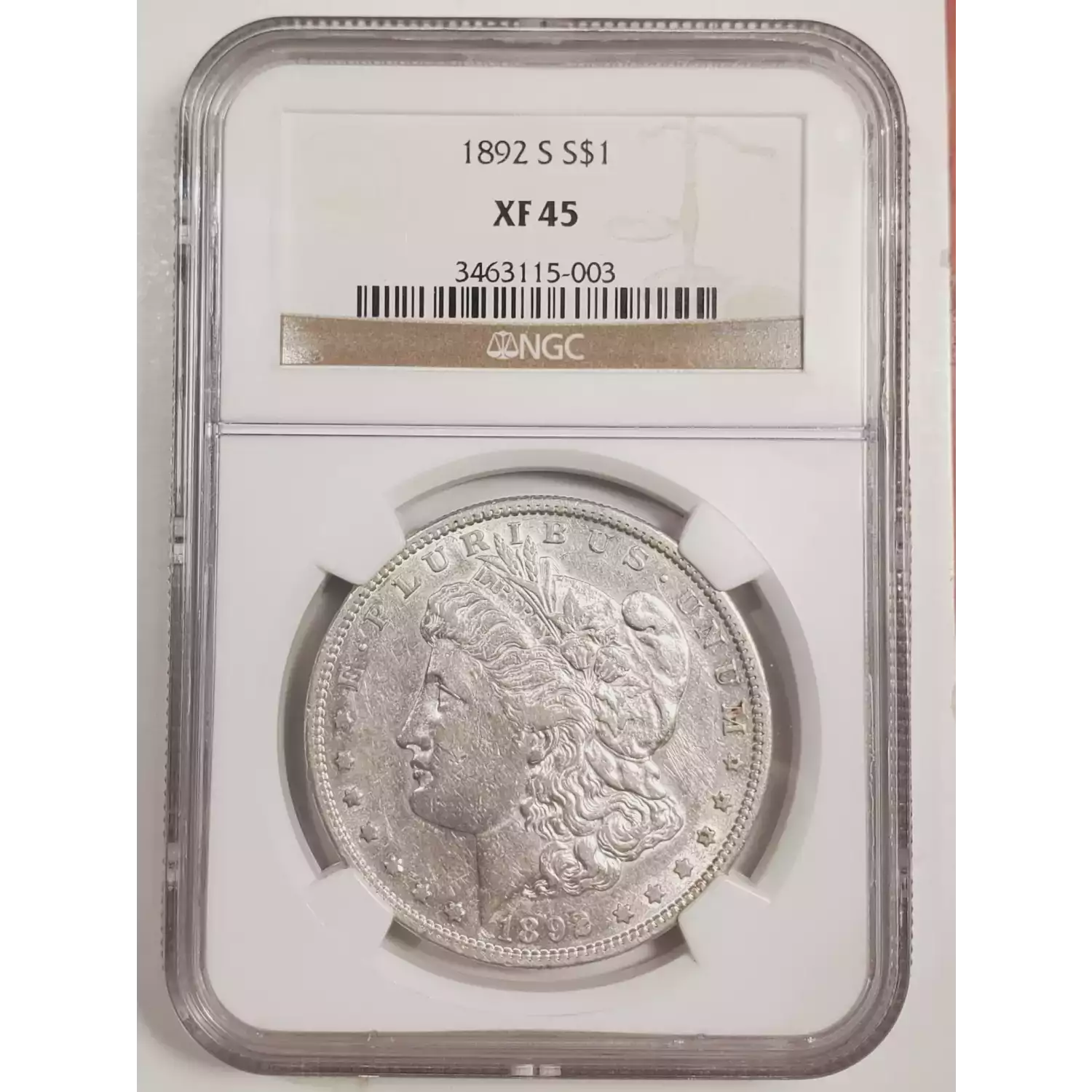 1892-S Morgan Silver Dollar NGC XF-45 - Bob Paul Rare Coins