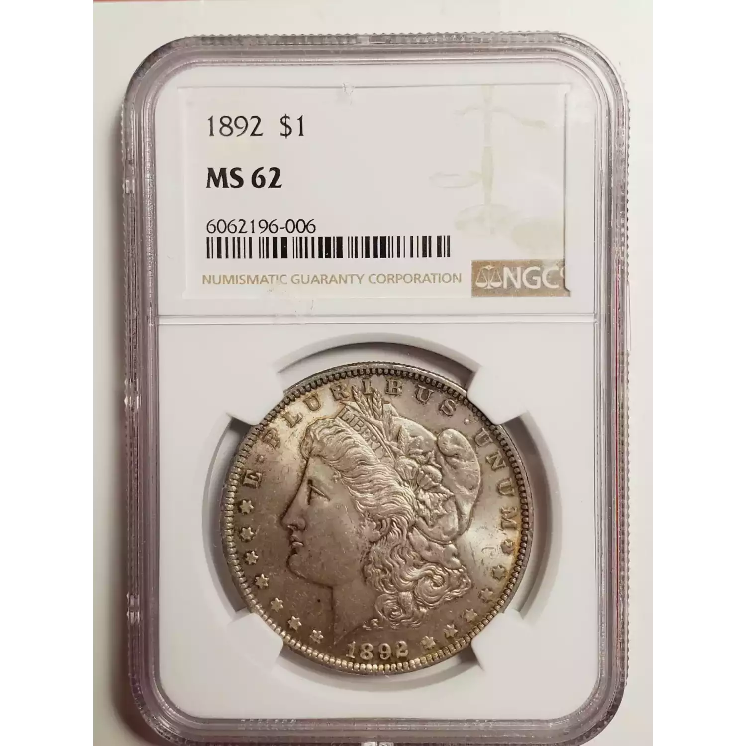 1892 Morgan Silver Dollar NGC MS-62 - Bob Paul Rare Coins