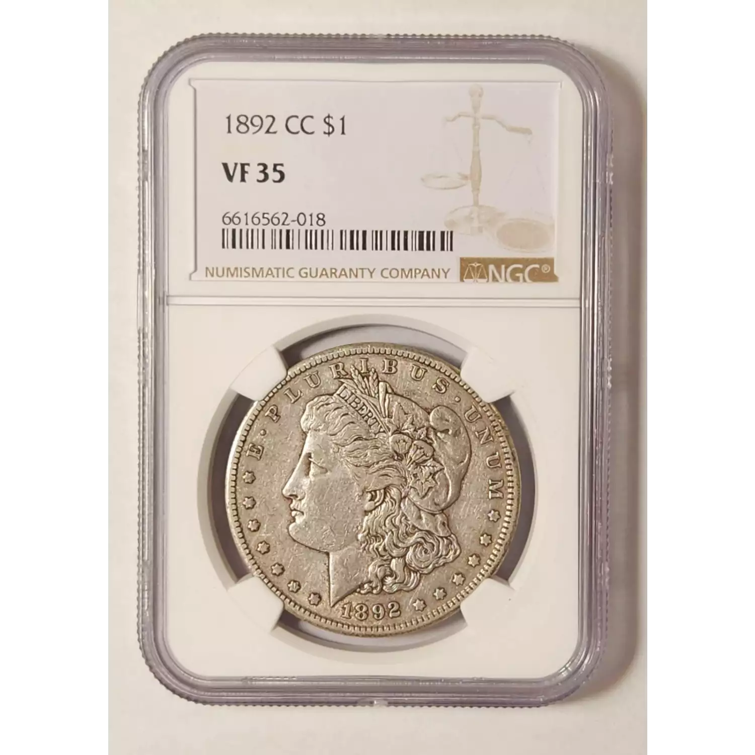 1892-CC NGC VF-35 - CLEAN LOOK Morgan Silver Dollar - Bob Paul Rare Coins
