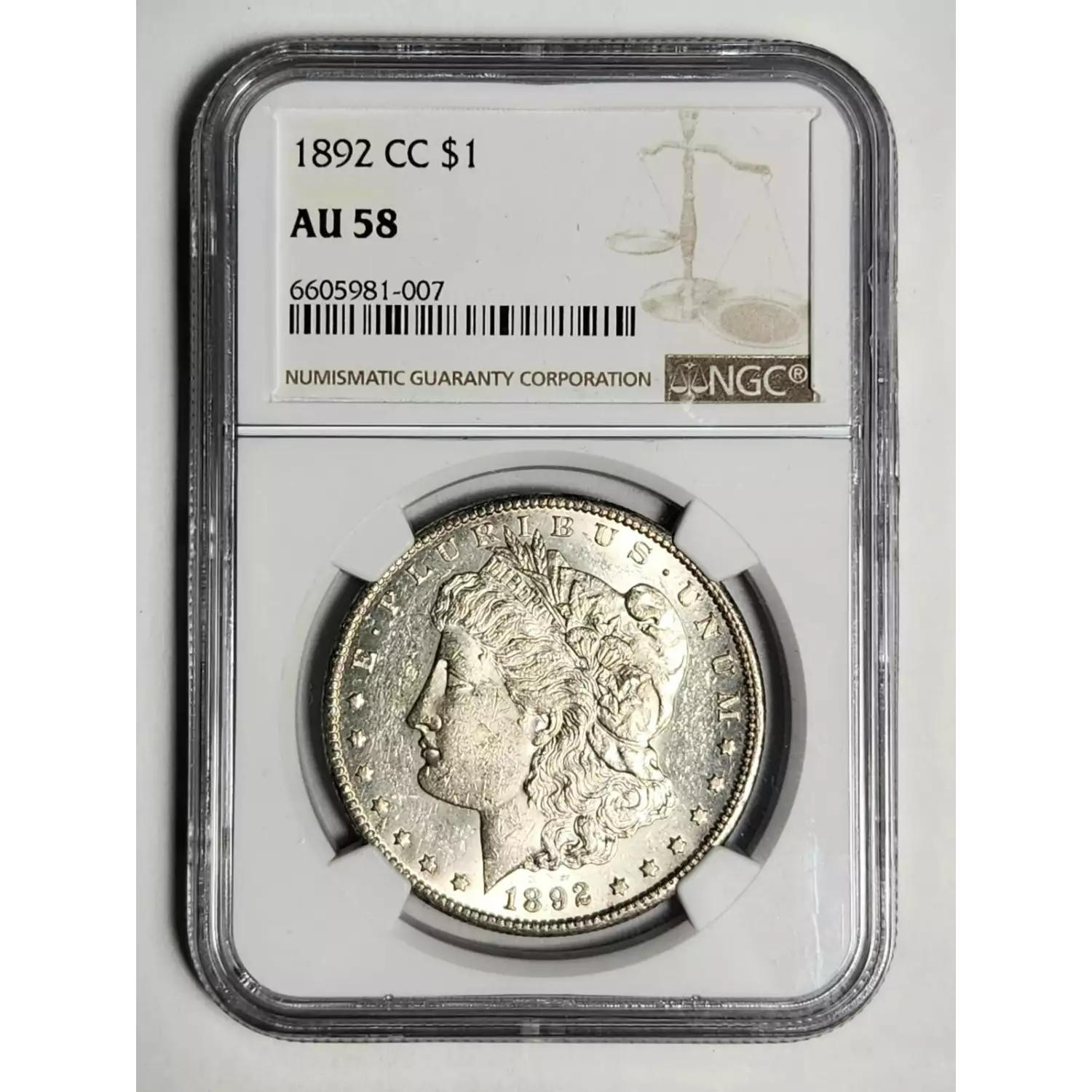 1892-CC Morgan Silver Dollar NGC AU-58 - Bob Paul Rare Coins