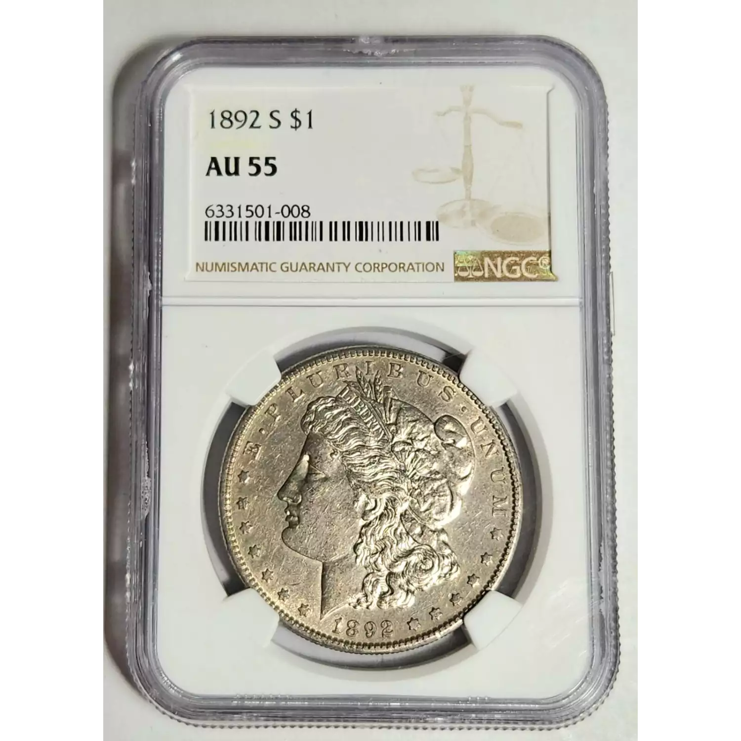 1892-S Morgan Silver Dollar NGC AU-55 - Bob Paul Rare Coins