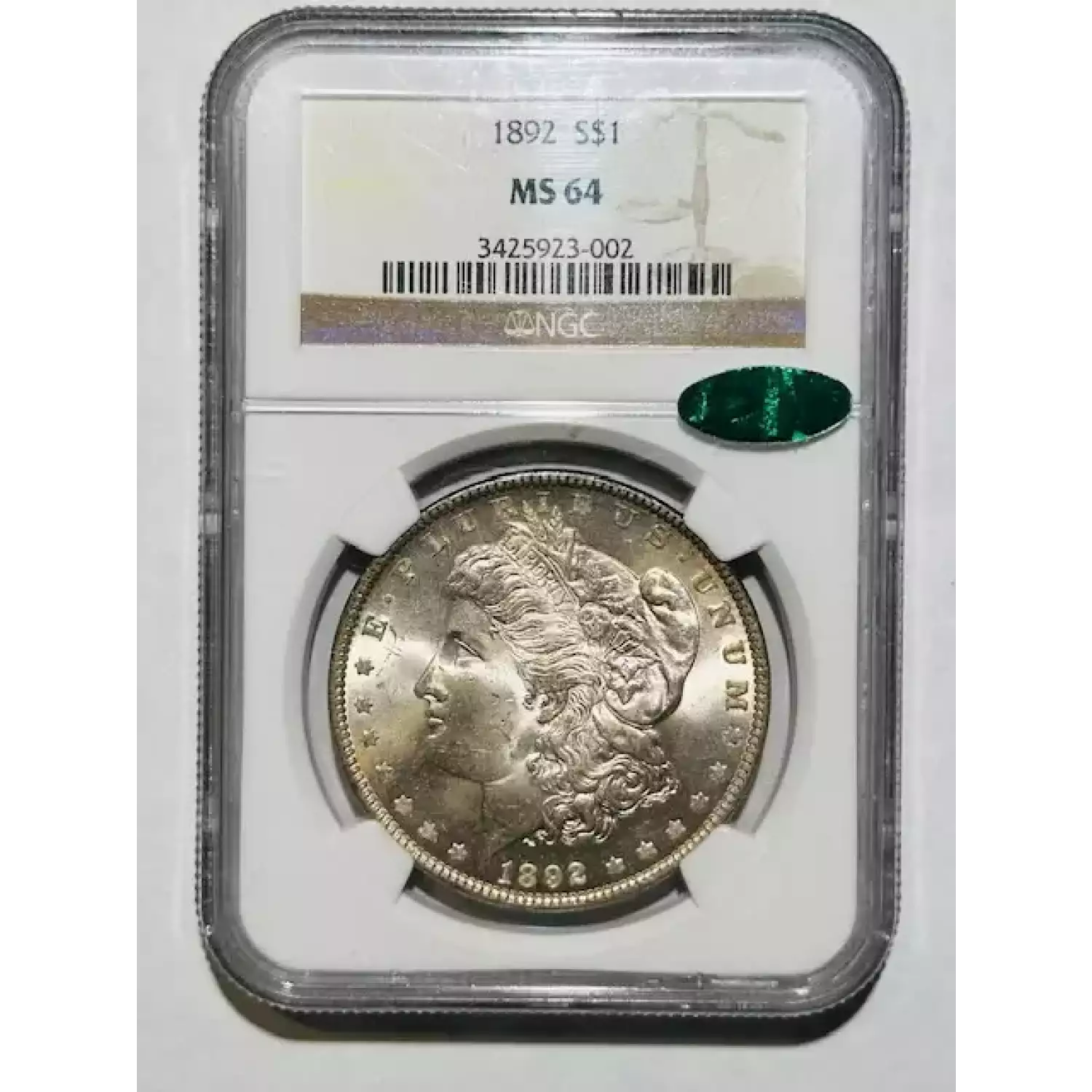 1892 Morgan Silver Dollar NGC MS-64 CAC - Bob Paul Rare Coins