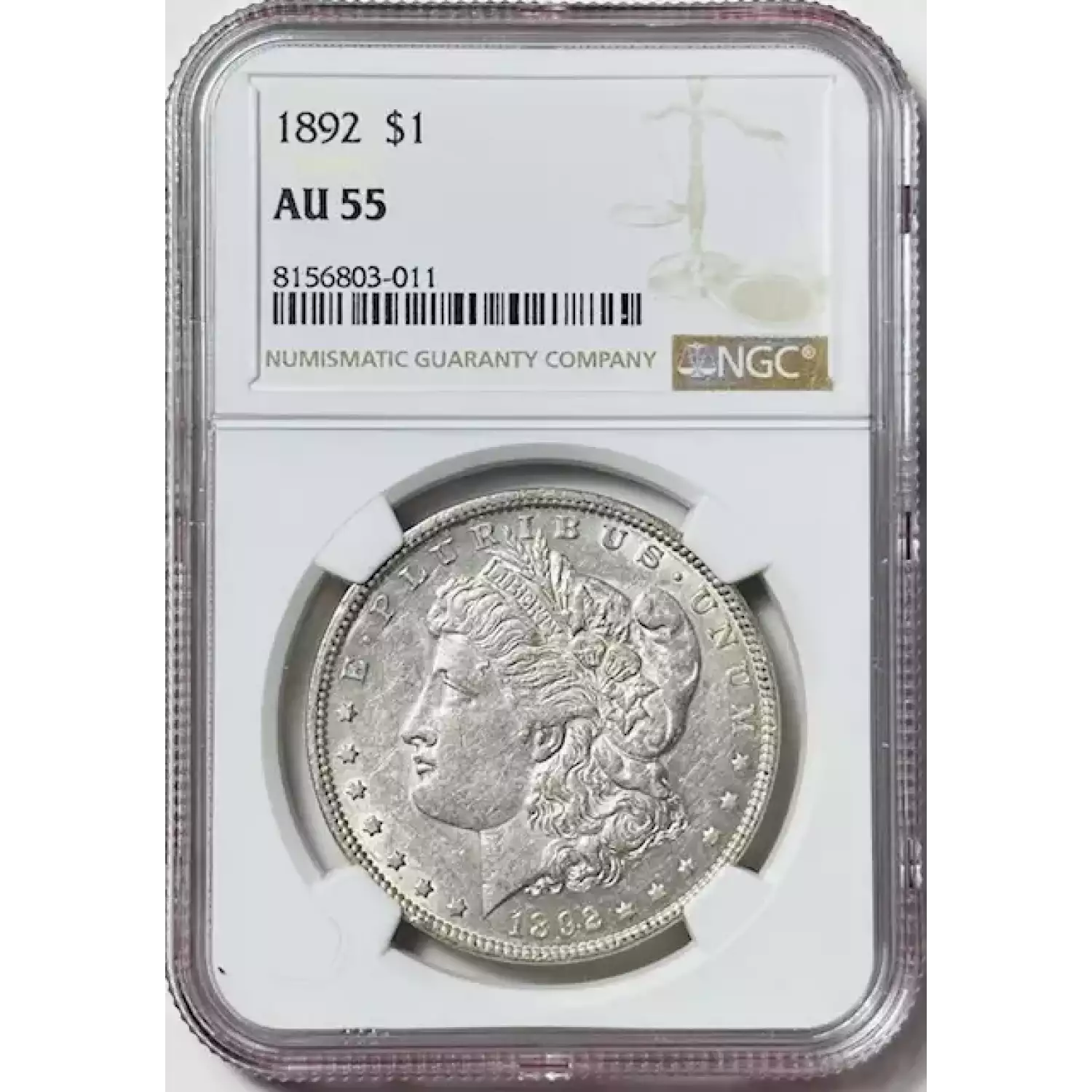 1892 Morgan Silver Dollar NGC AU-55 - Bob Paul Rare Coins