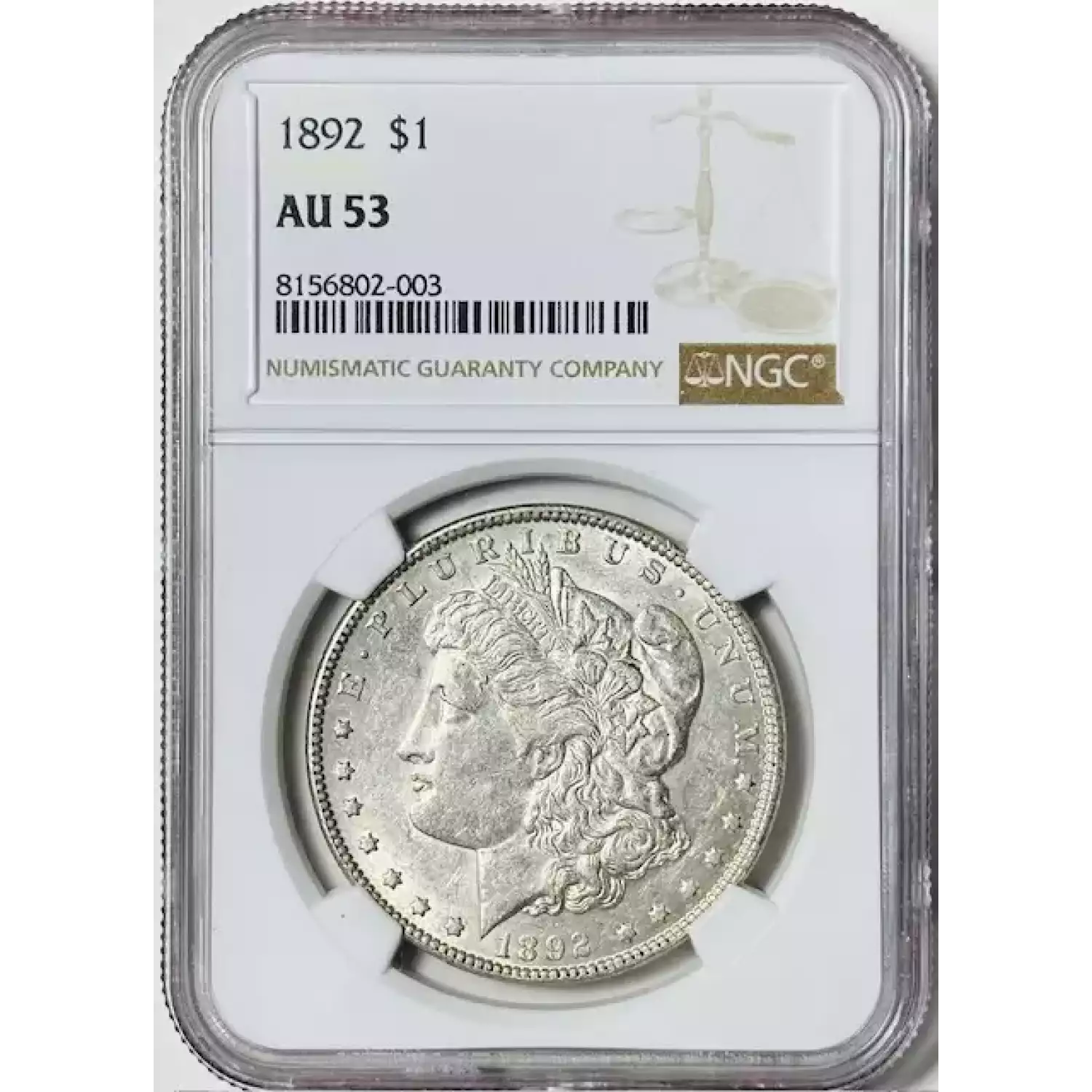 1892 Morgan Silver Dollar NGC AU-53 - Bob Paul Rare Coins