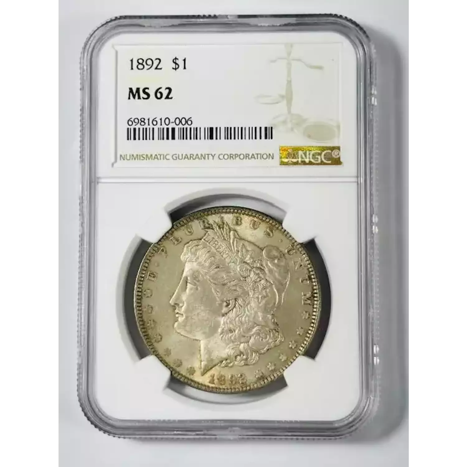 1892 Morgan Silver Dollar NGC MS-62 - Bob Paul Rare Coins