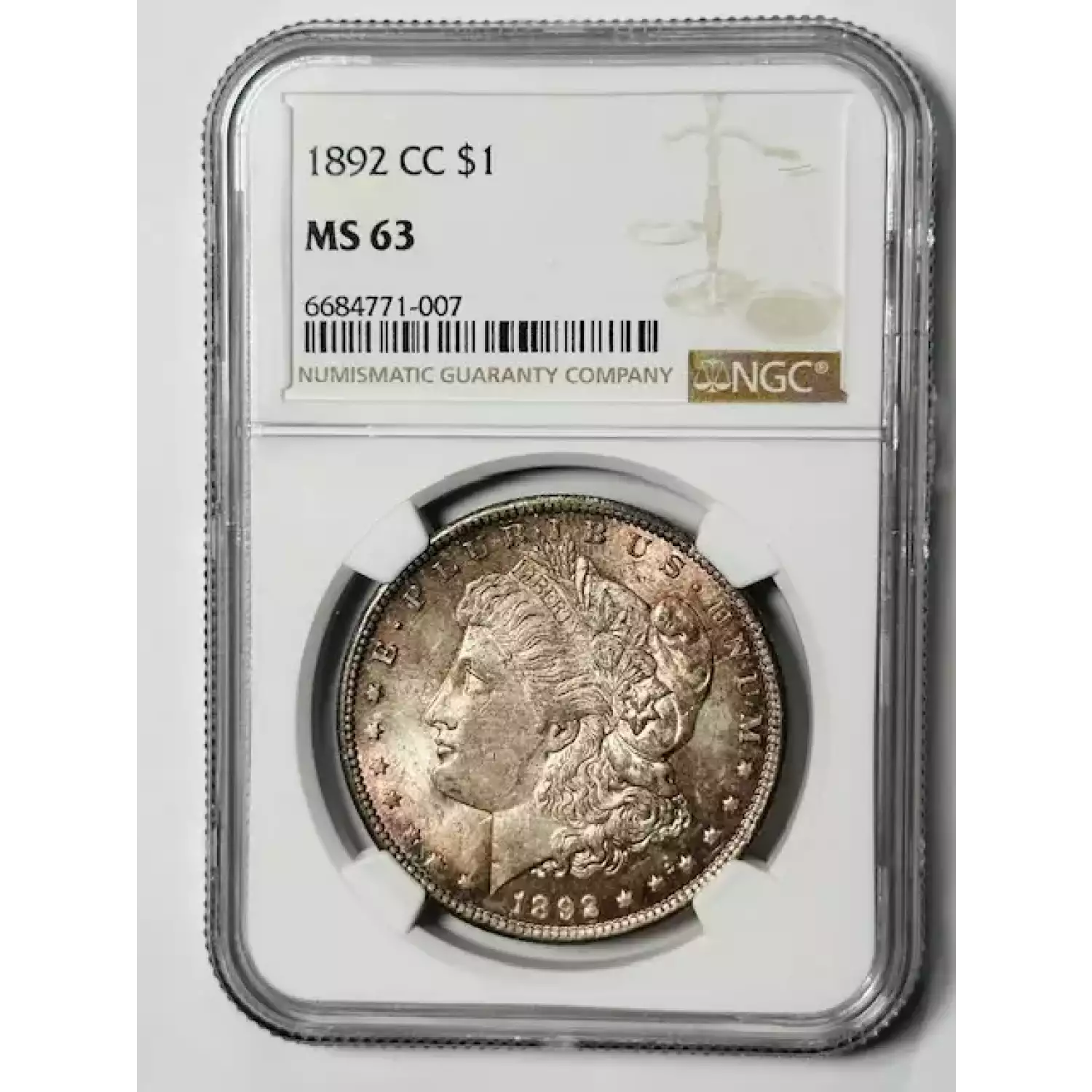 1892-CC Morgan Silver Dollar NGC MS-63 Carson City! - Bob Paul Rare Coins