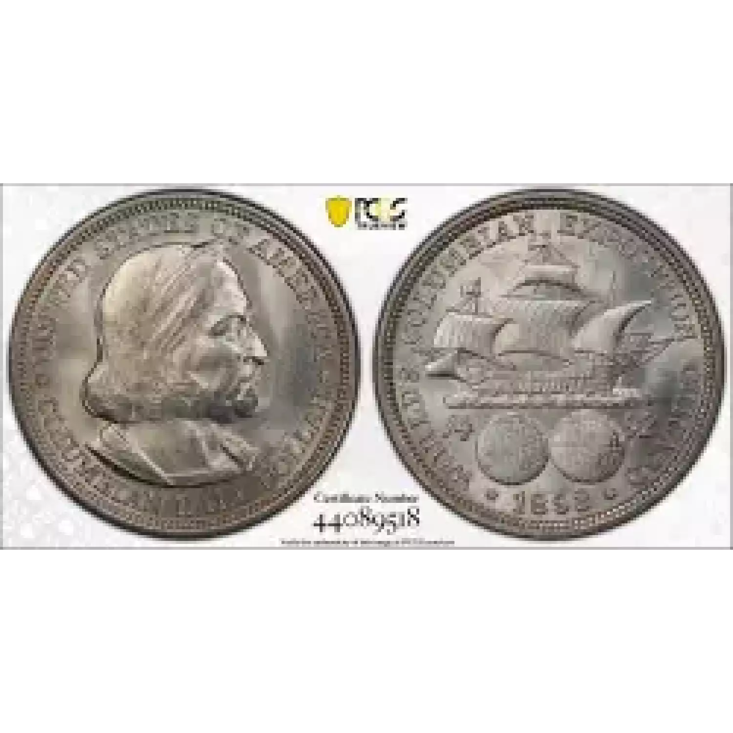 1892 Classic Commemorative World's Columbian Exposition Half Dollar ...