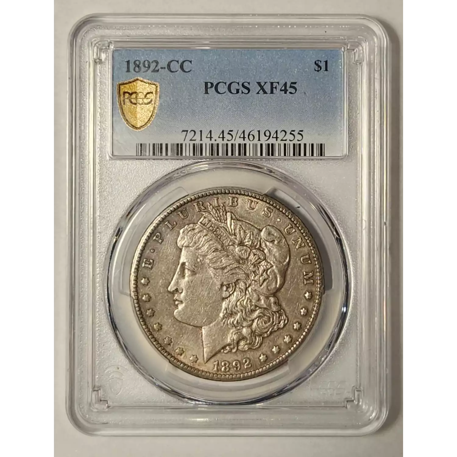 1892-CC Morgan Silver Dollar PCGS XF-45 - Bob Paul Rare Coins