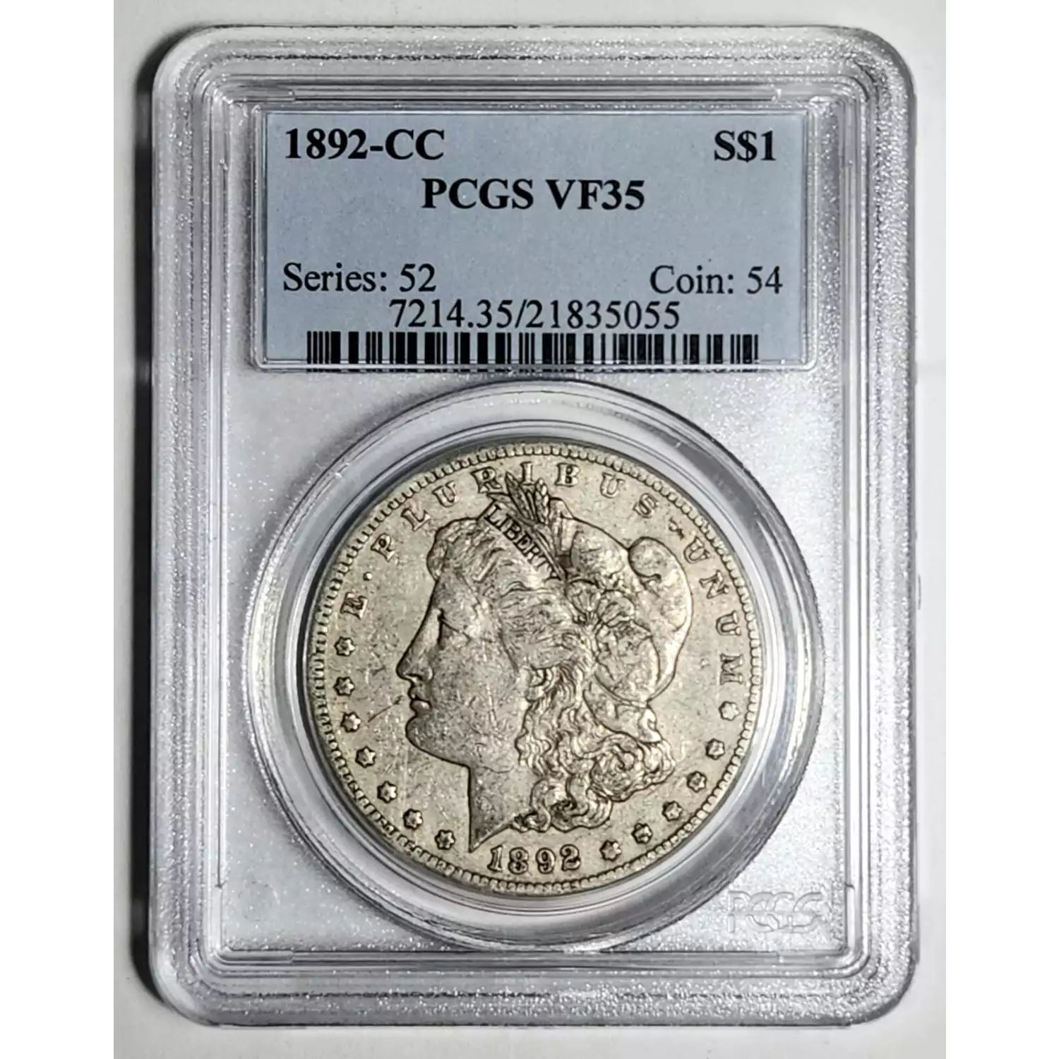 1892-CC Morgan Silver Dollar PCGS VF-35 - Bob Paul Rare Coins