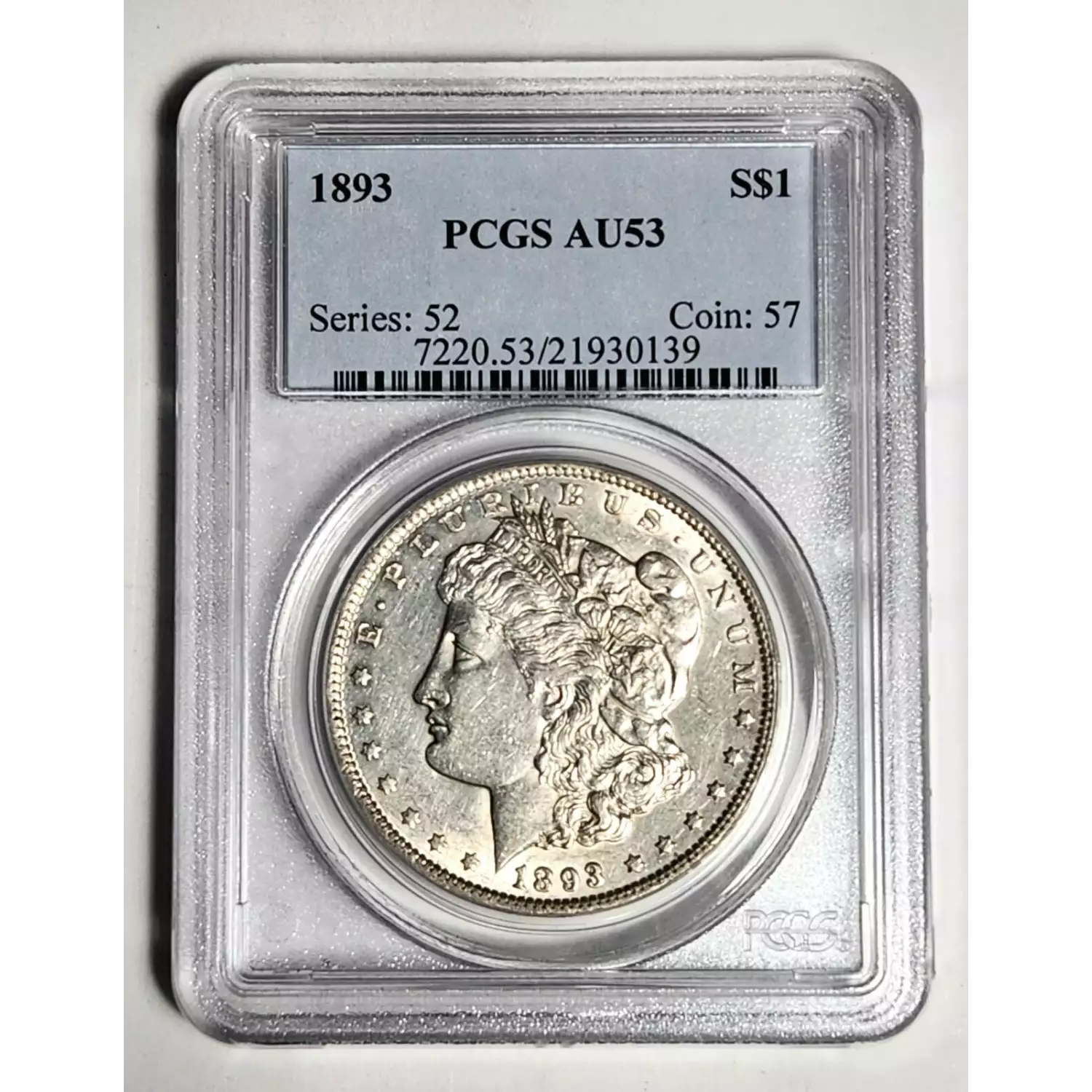 1893 Morgan Silver Dollar PCGS AU-53 - ORIGINAL - Bob Paul Rare Coins