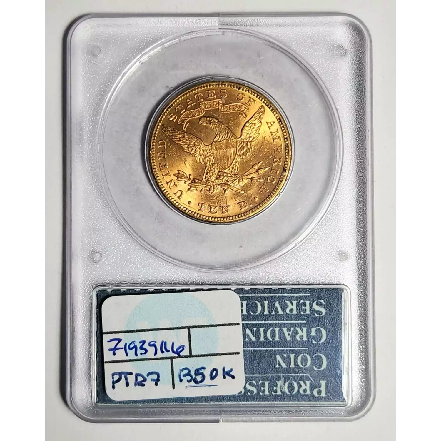 1893 Gold Eagles Liberty Head PCGS MS-61 - RATTLER HOLDER CAC - Bob ...