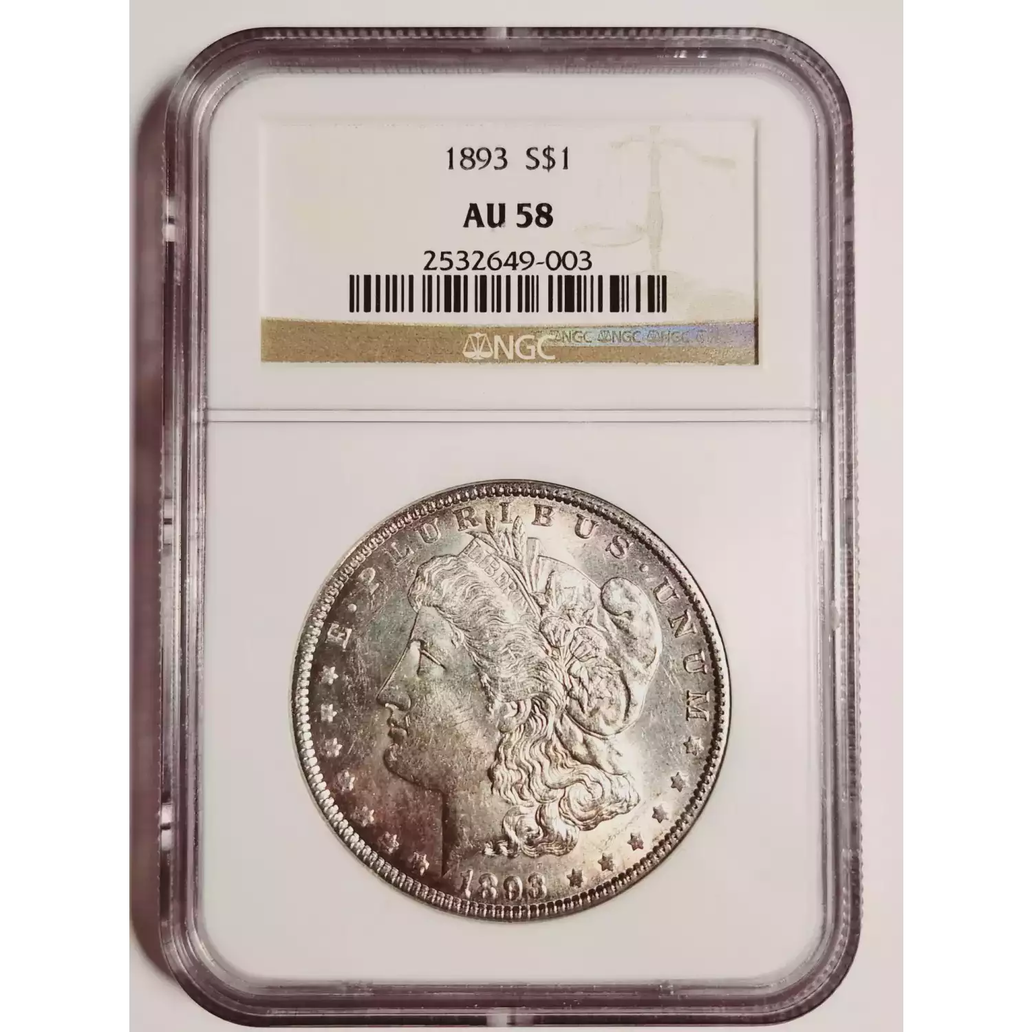 1893 Morgan Silver Dollar NGC AU-58 - Bob Paul Rare Coins