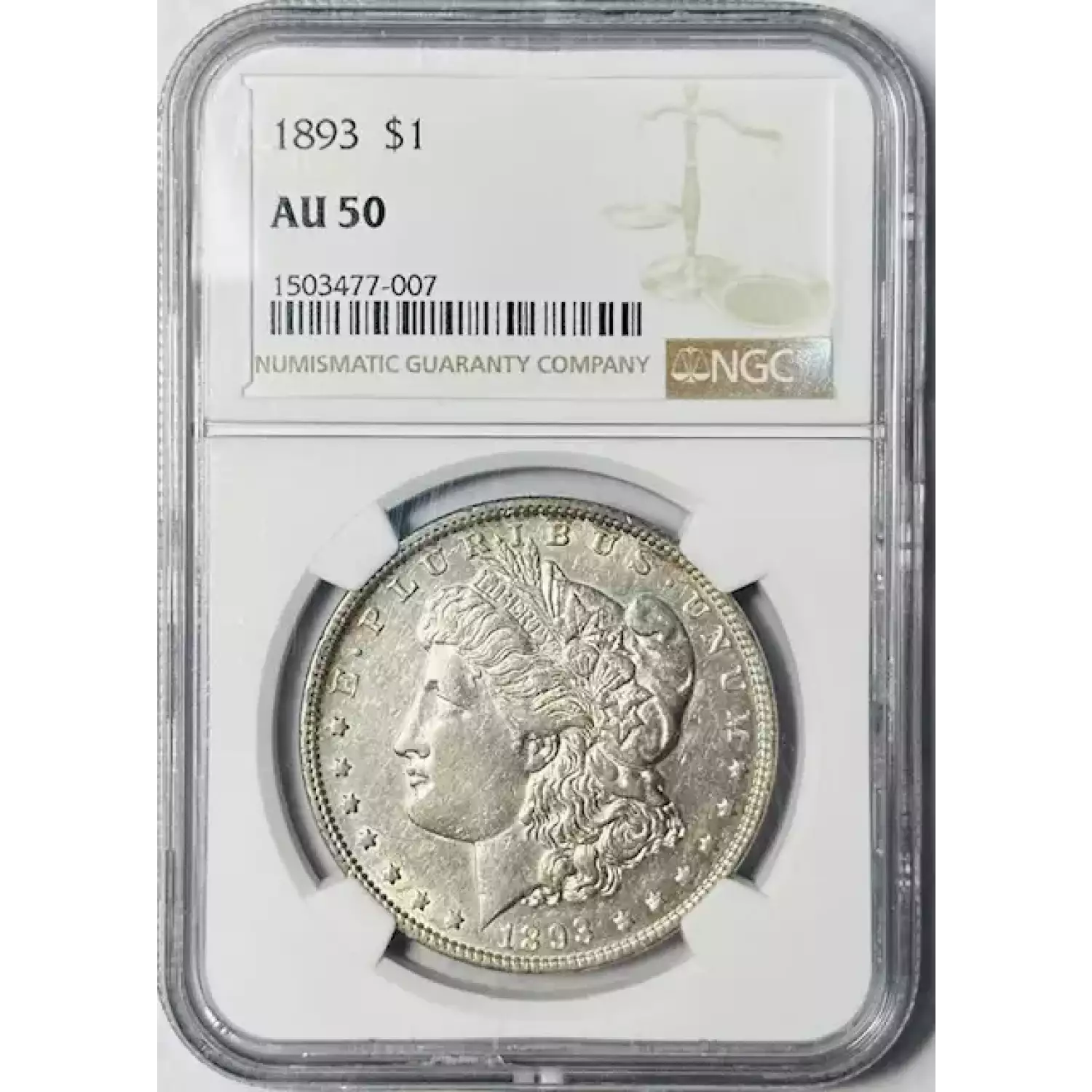 1893 Morgan Silver Dollar NGC AU-50 - Bob Paul Rare Coins
