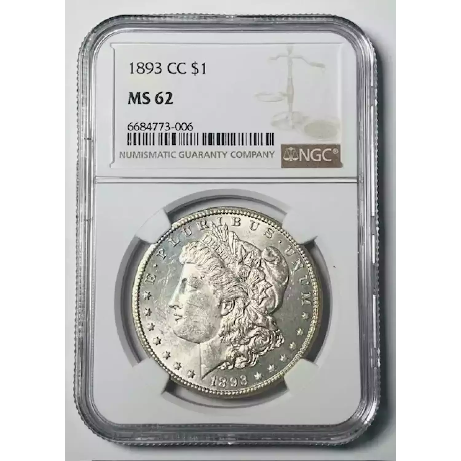 1893-CC Morgan Silver Dollar NGC MS-62 Carson City! - Bob Paul Rare Coins