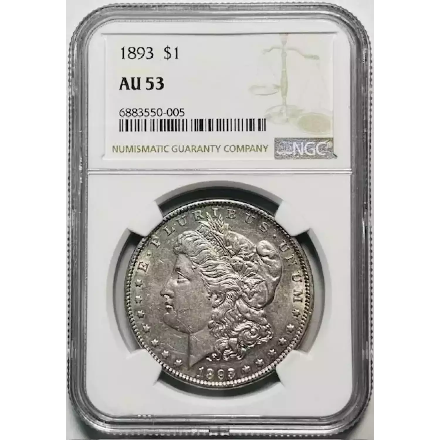 1893 Morgan Silver Dollar NGC AU-53 - Bob Paul Rare Coins