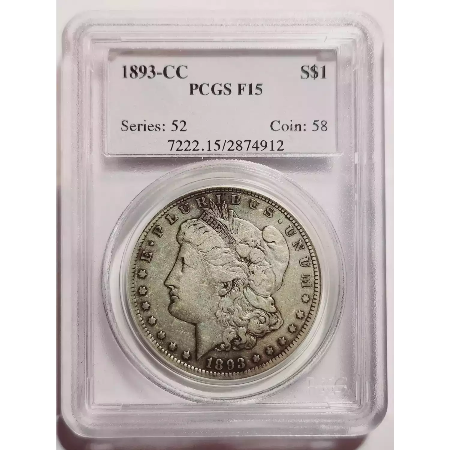 1893-CC Morgan Silver Dollar PCGS F-15 - Bob Paul Rare Coins