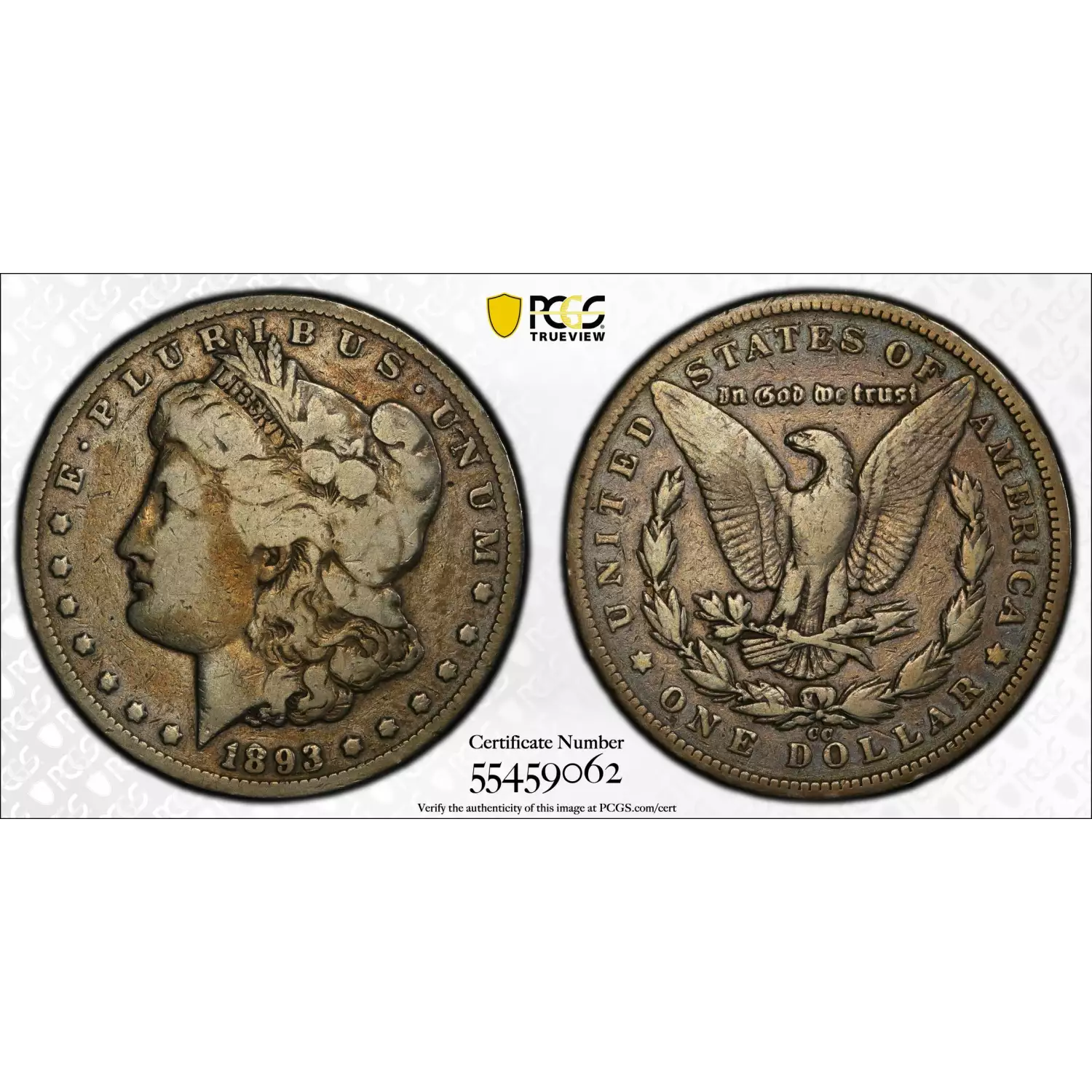 1893-CC Morgan Silver Dollar PCGS VG-8 - Bob Paul Rare Coins