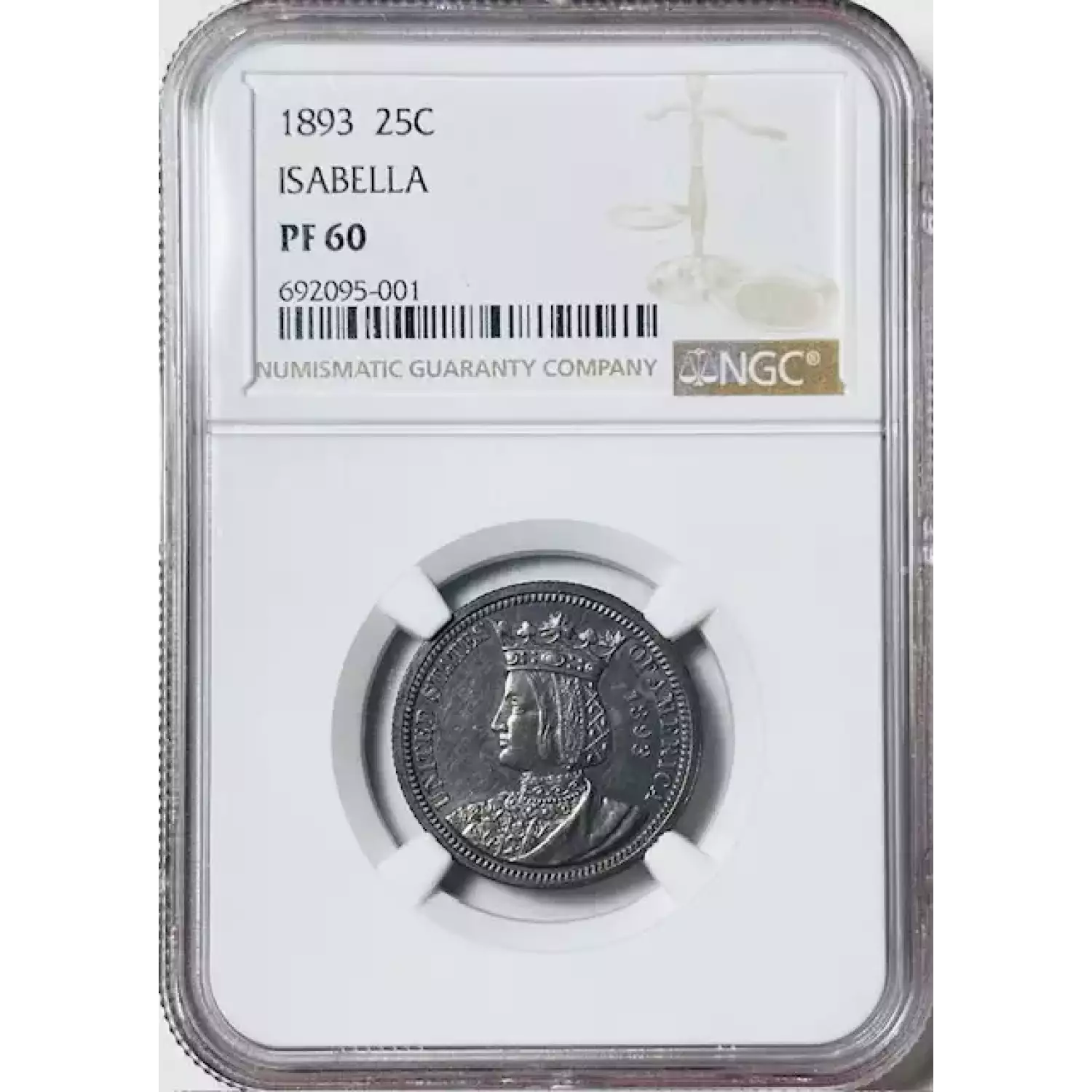 1893 Classic Commemorative World's Columbian Exposition, Isabella ...