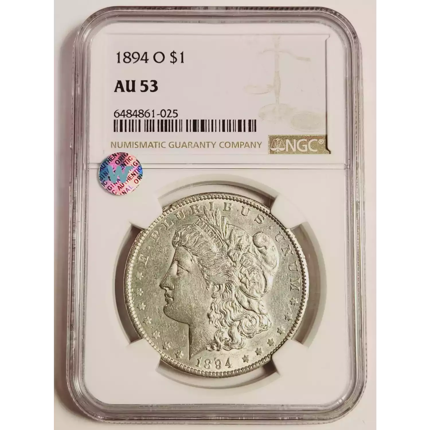 1894-O Morgan Silver Dollar NGC AU-53 Sight White - Bob Paul Rare Coins