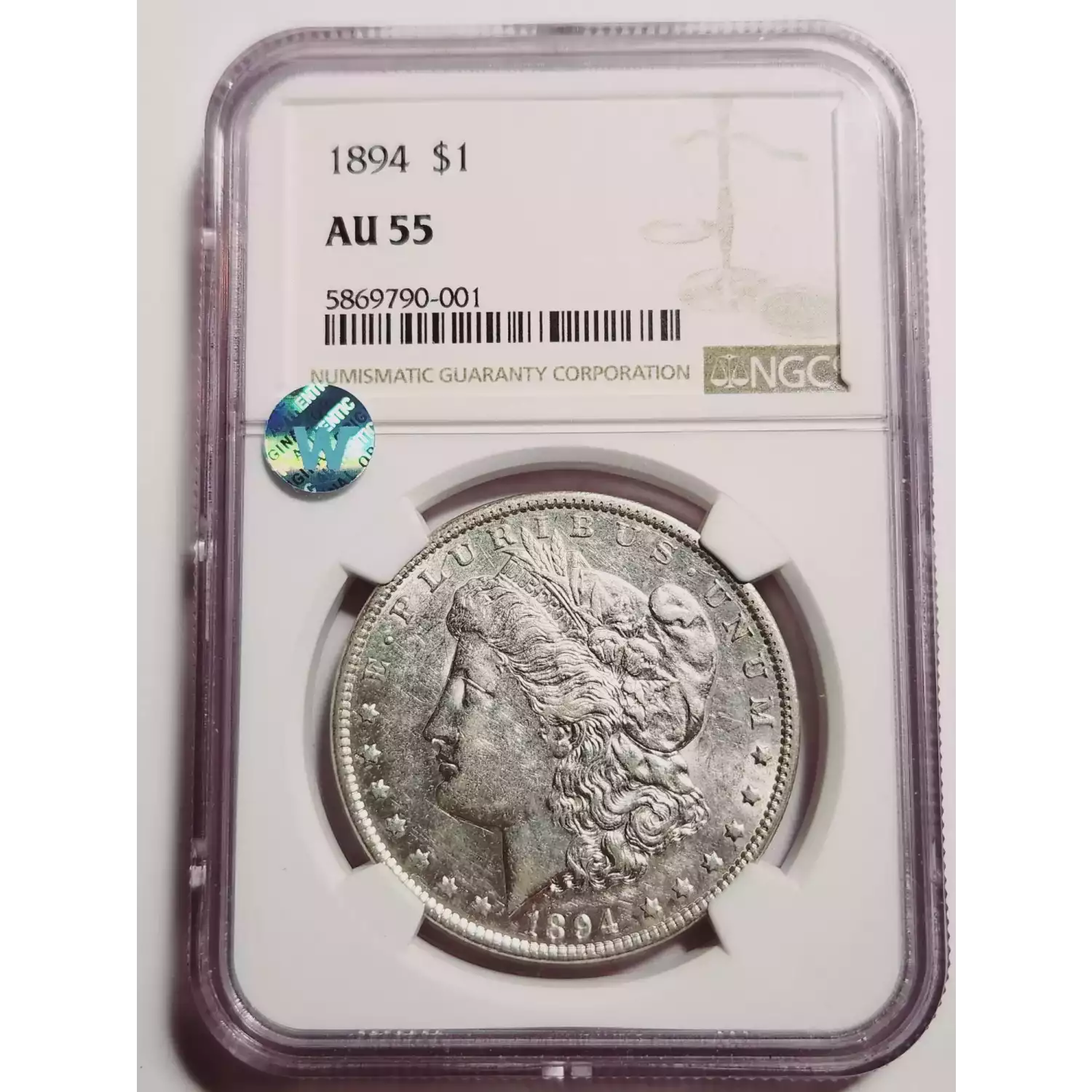 1894 Morgan Silver Dollar NGC AU-55 Sight White - Bob Paul Rare Coins