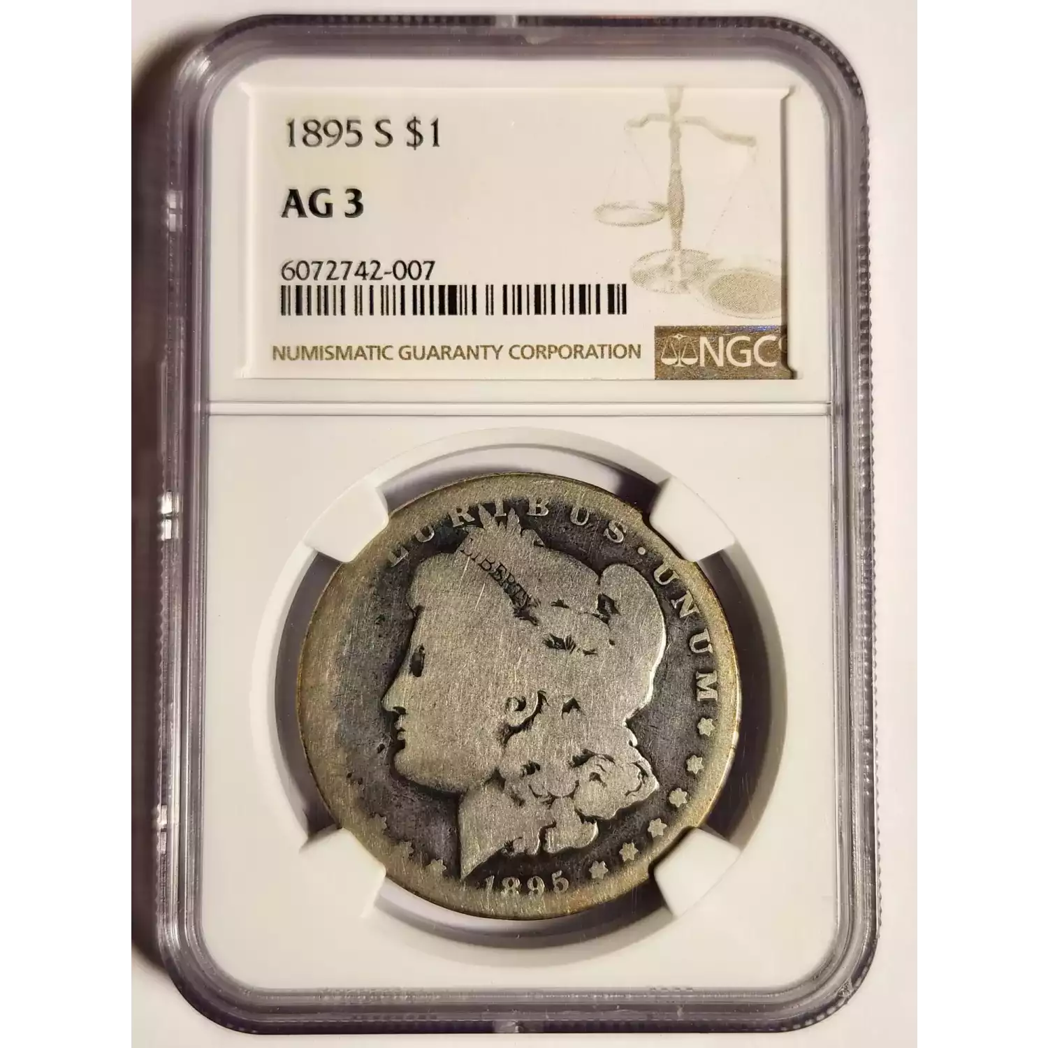 1895-S Morgan Silver Dollar NGC AG-3 - Bob Paul Rare Coins