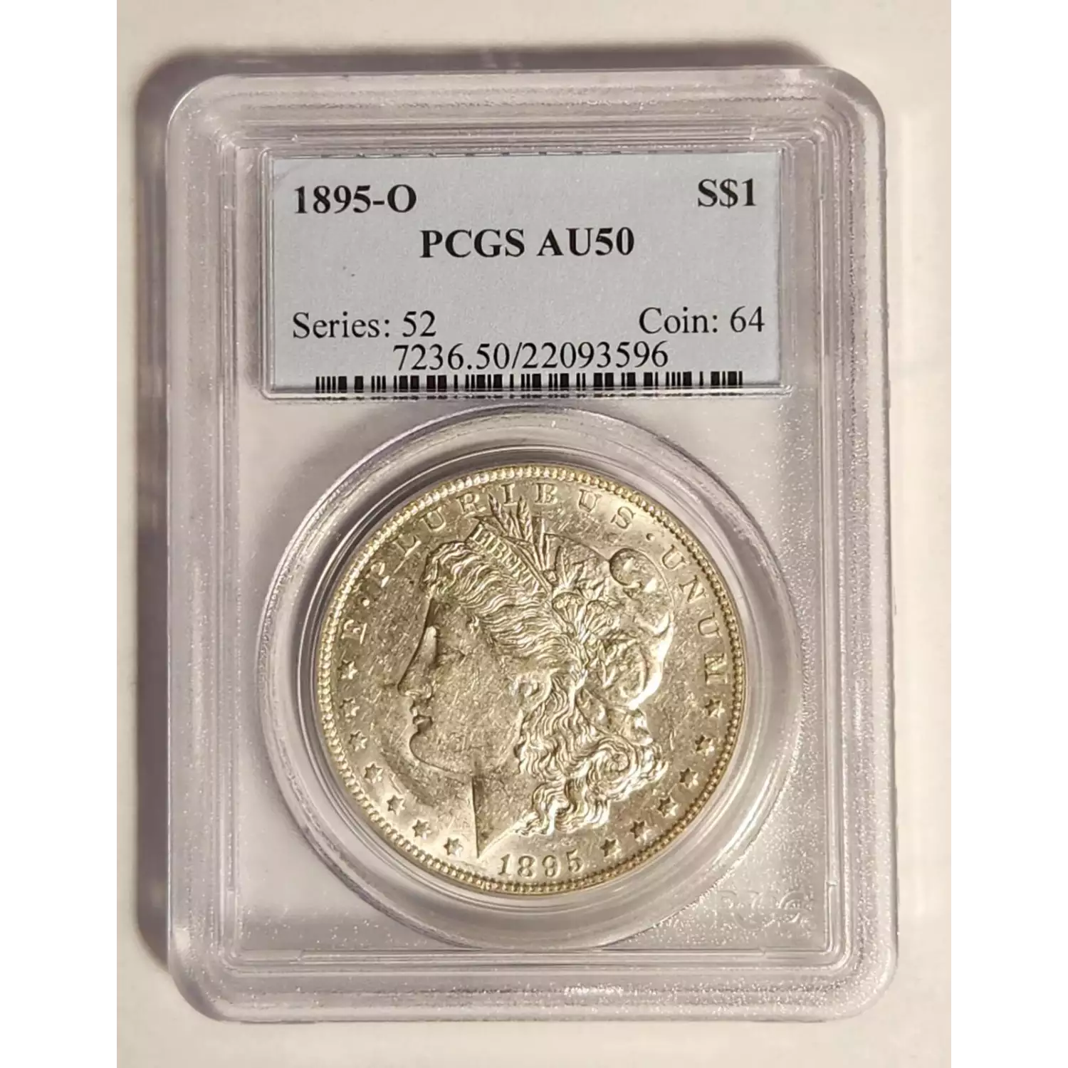 1895-O Morgan Silver Dollar PCGS AU-50 - WHITE - Bob Paul Rare Coins
