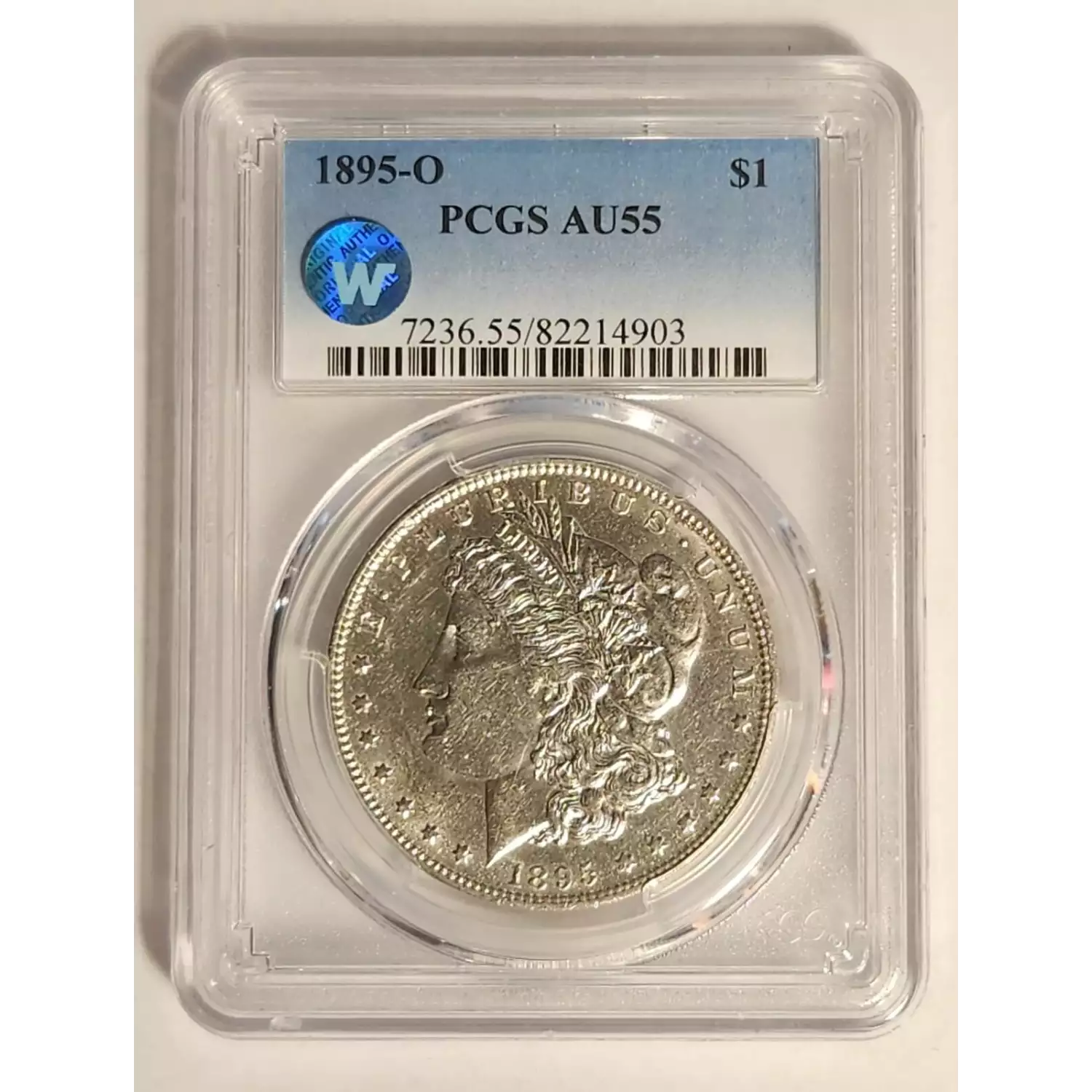 1895-O Morgan Silver Dollar PCGS AU-55 Sight White - Bob Paul Rare Coins