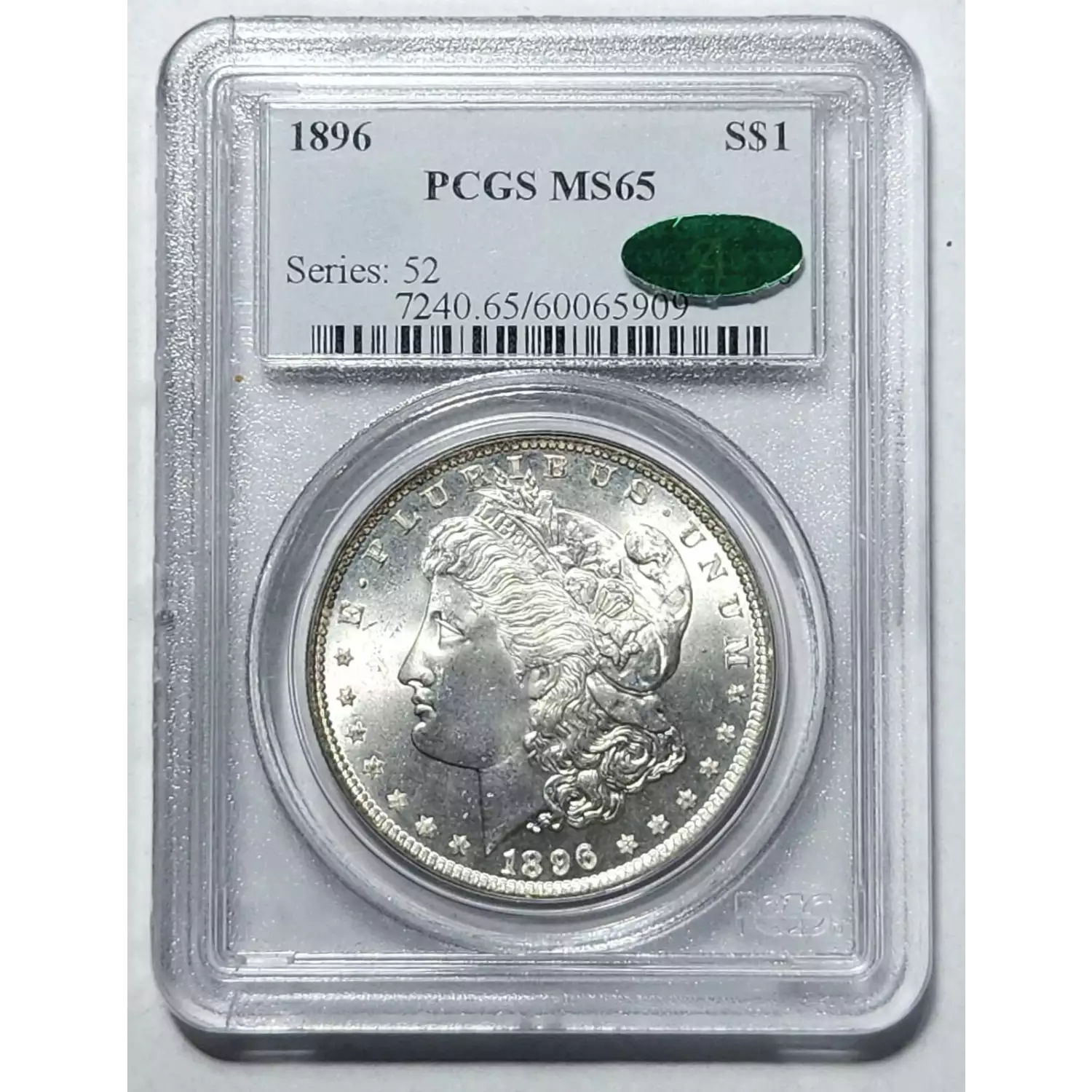 1896 - PQ - CAC PCGS MS-65 - Bob Paul Rare Coins