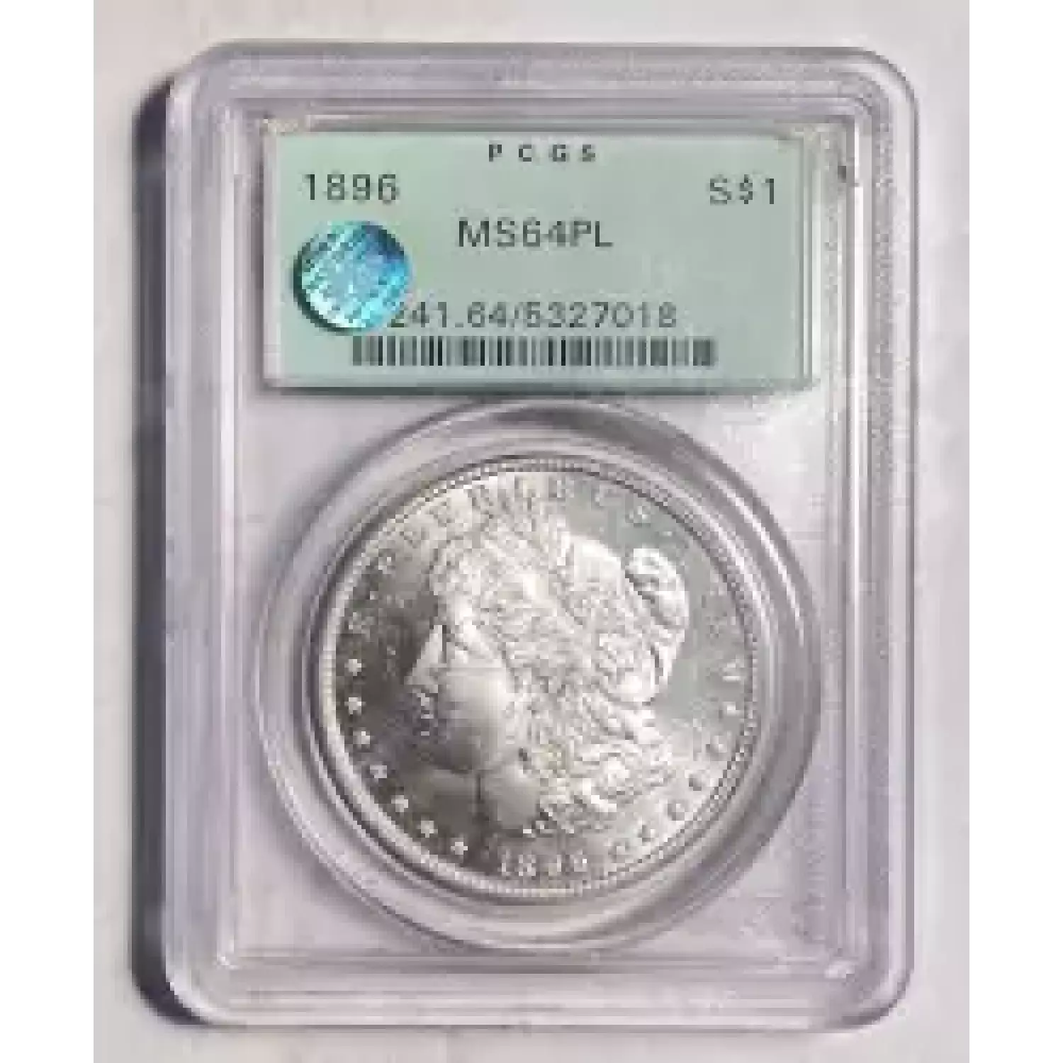 1896 Morgan Silver Dollar PCGS MS-64 PL Sight White - Bob Paul Rare Coins