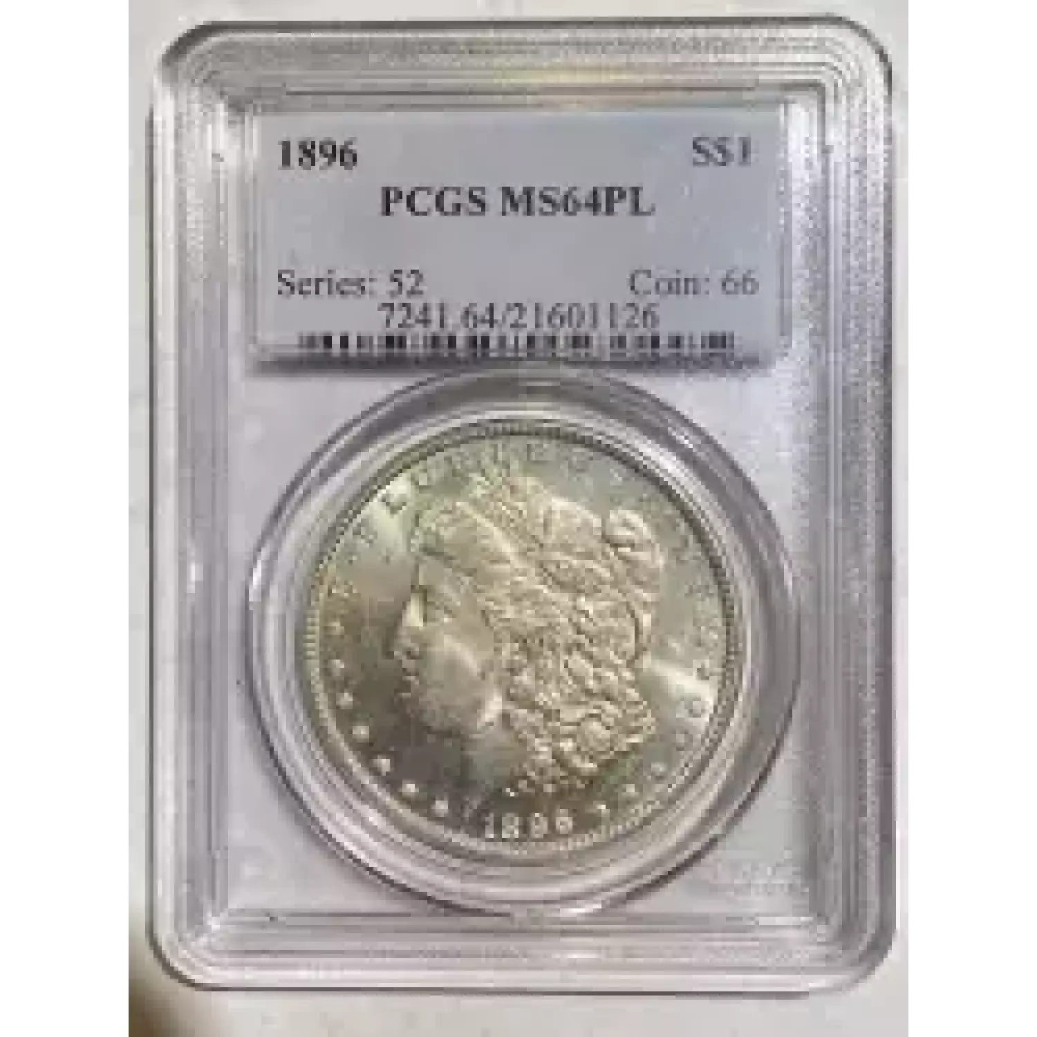 1896 Morgan Silver Dollar PCGS MS-64 PL - Bob Paul Rare Coins