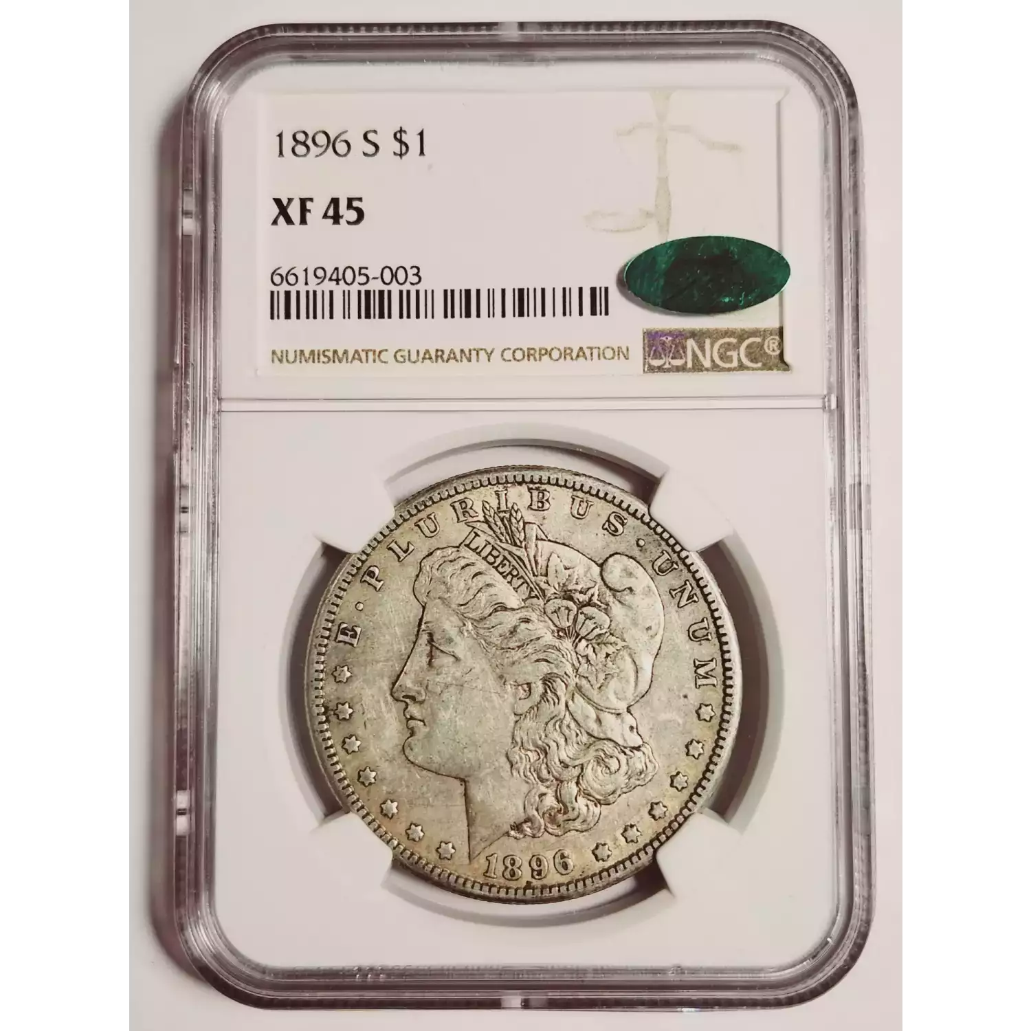 1896-S Morgan Silver Dollar NGC XF-45 CAC - Bob Paul Rare Coins