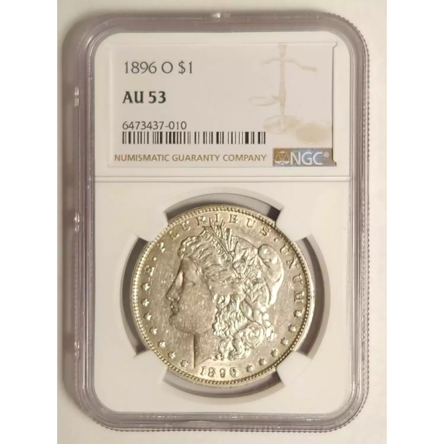 1896-O Morgan Silver Dollar NGC AU-53 - WHITE! - Bob Paul Rare Coins