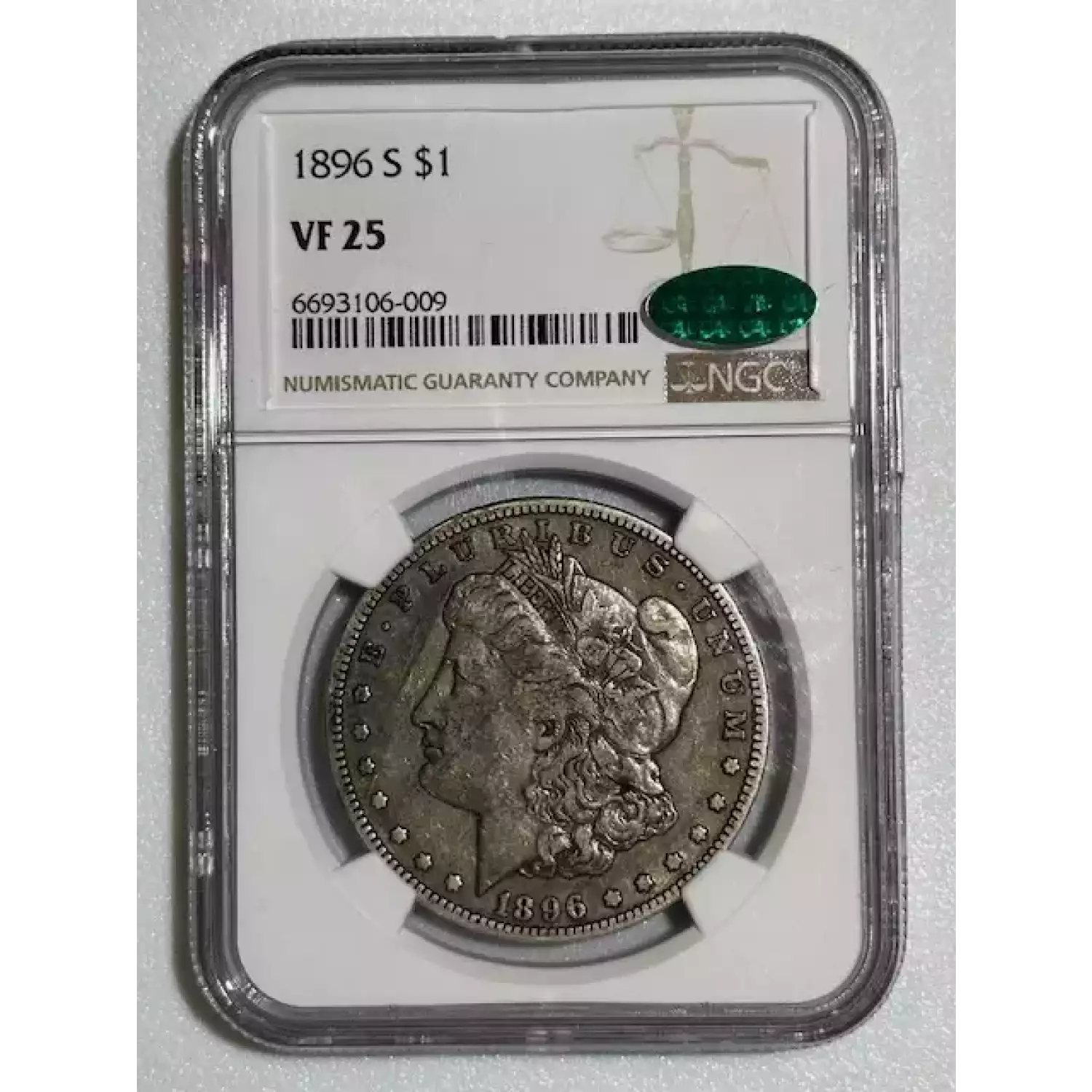 1896-S Morgan Silver Dollar NGC VF-25 LOW CAC POPULATION! CAC - Bob Paul Rare Coins