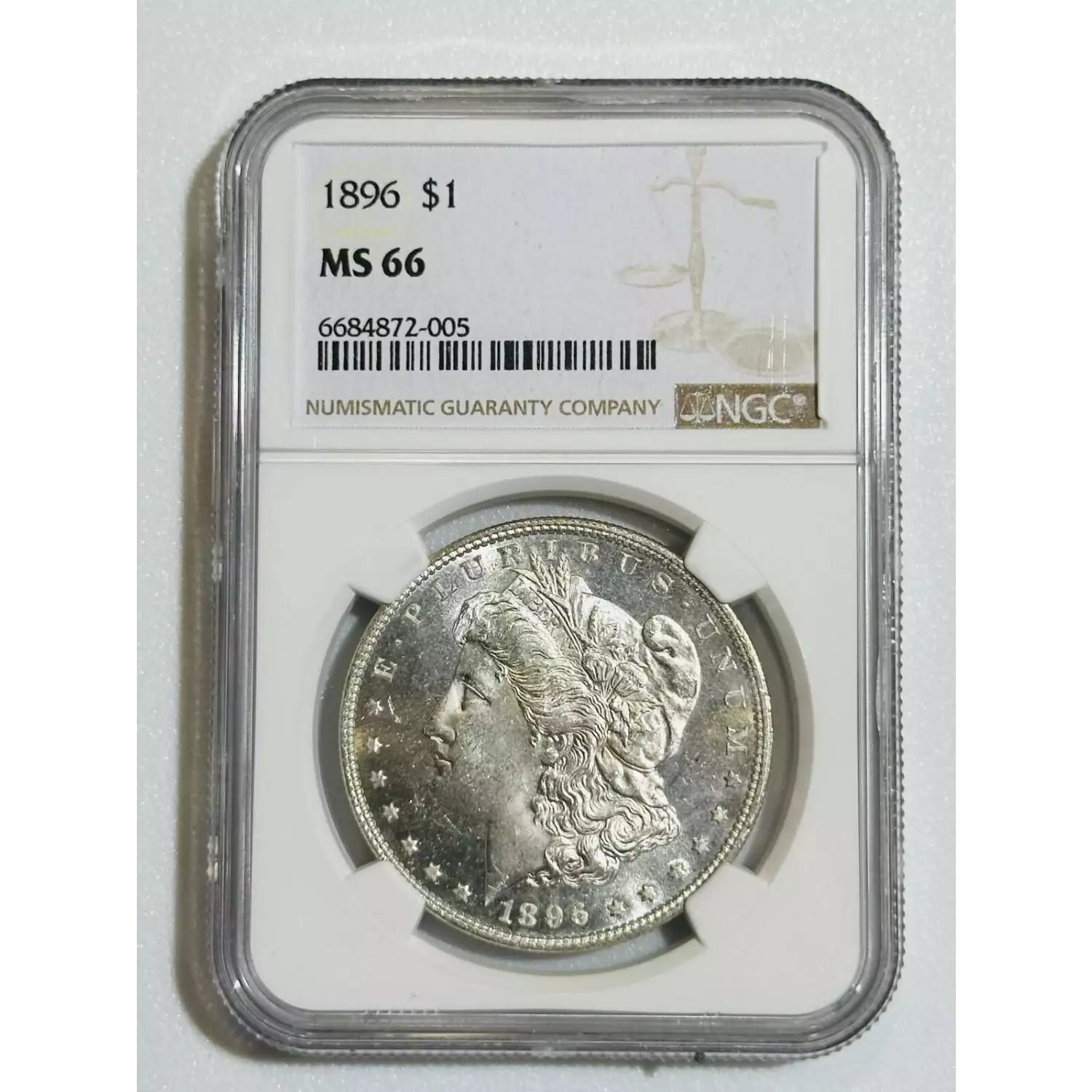 1896 Morgan Silver Dollar NGC MS-66 - Bob Paul Rare Coins