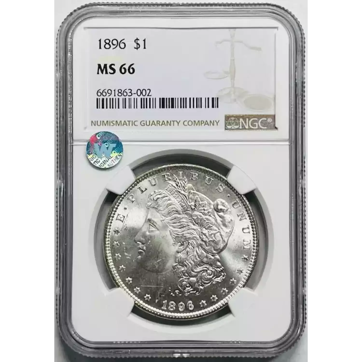 1896 Morgan Silver Dollar NGC MS-66 Sight White - Bob Paul Rare Coins
