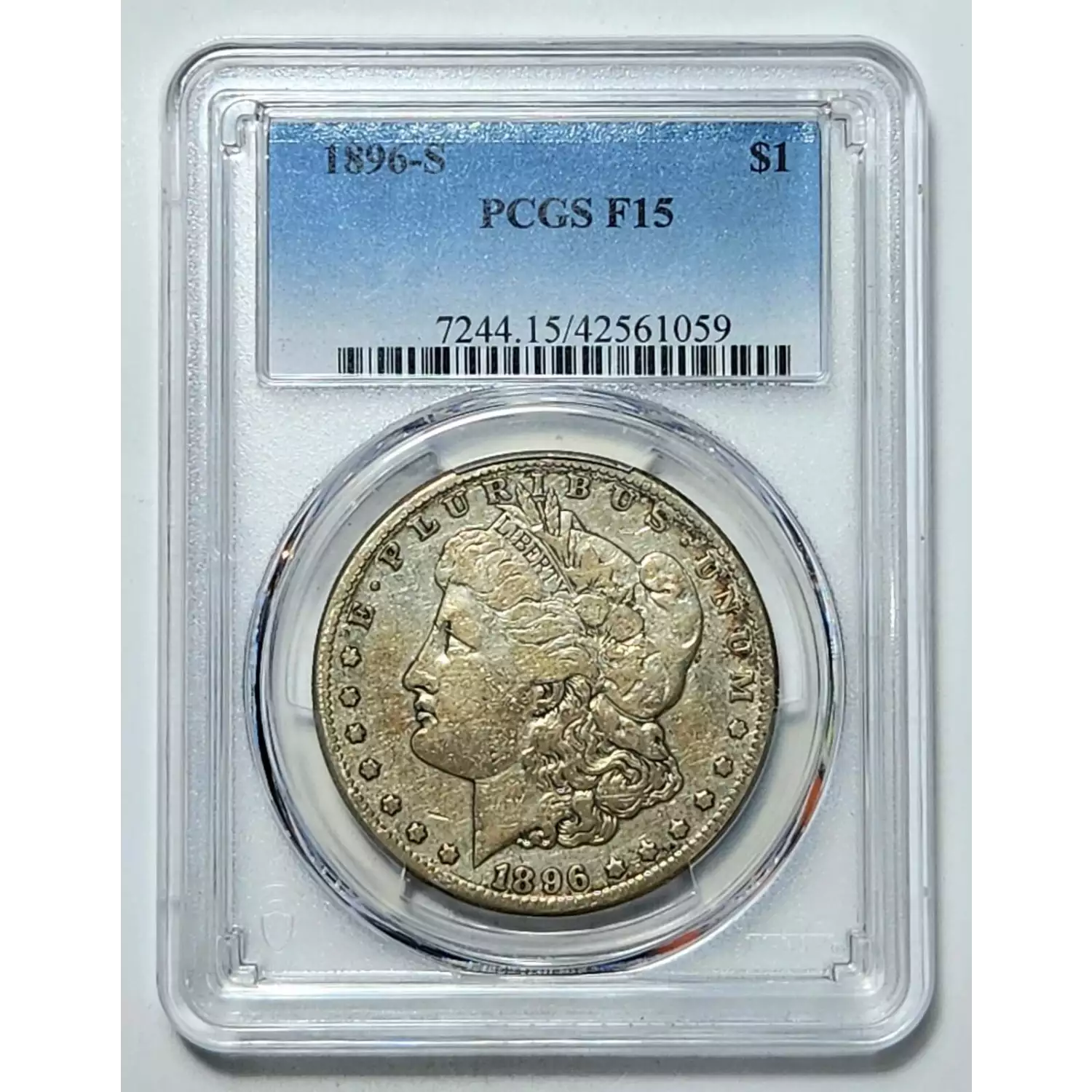 1896-S Morgan Silver Dollar PCGS F-15 - Bob Paul Rare Coins