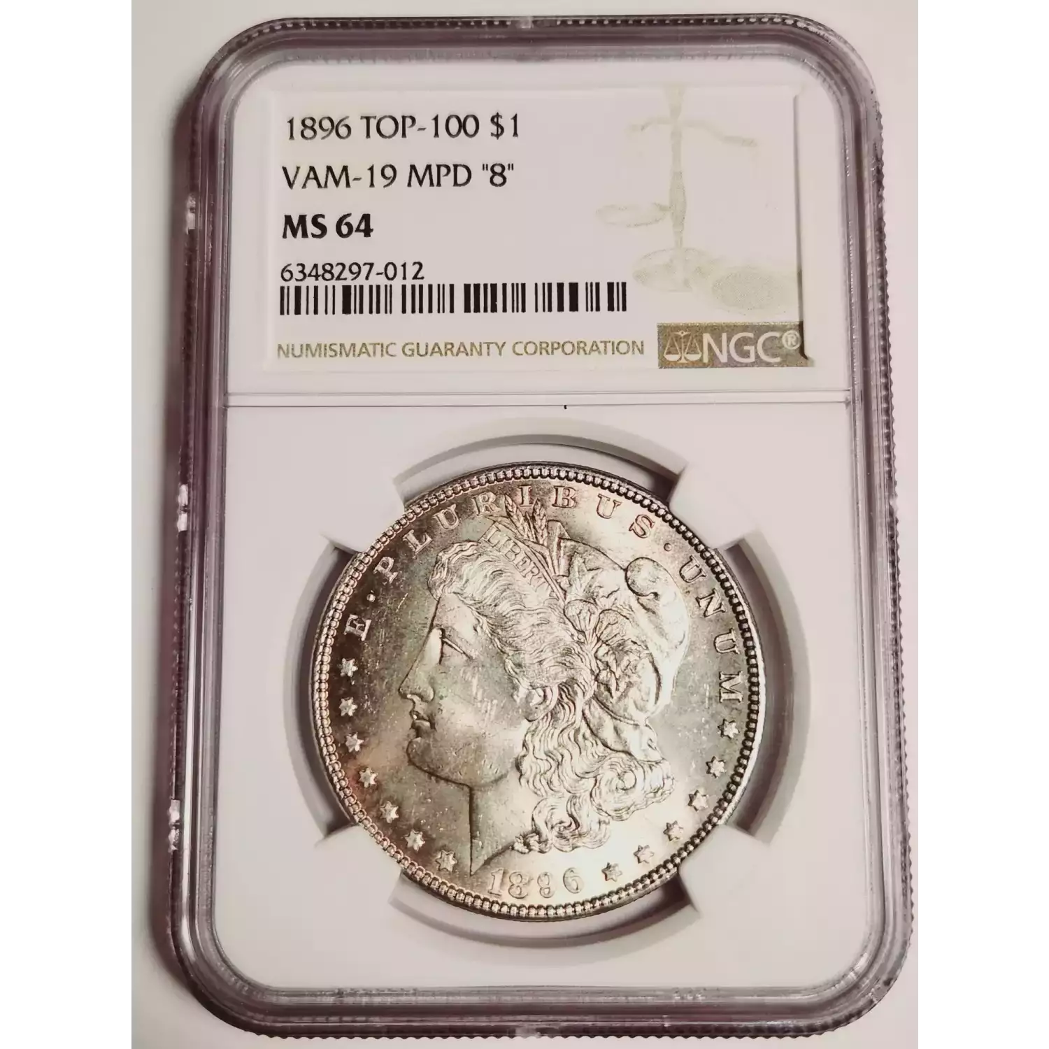 1896 Morgan Silver Dollar NGC MS-64 VAM-19 MPD ""8"" - Top 100 - Bob ...