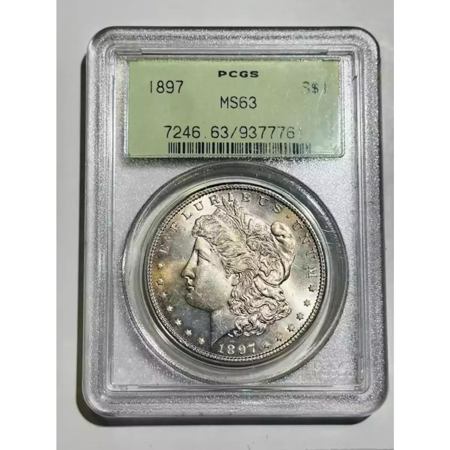 1897 Morgan Silver Dollar PCGS MS-63 PQ! ++ Old Green Holder OGH - Bob ...