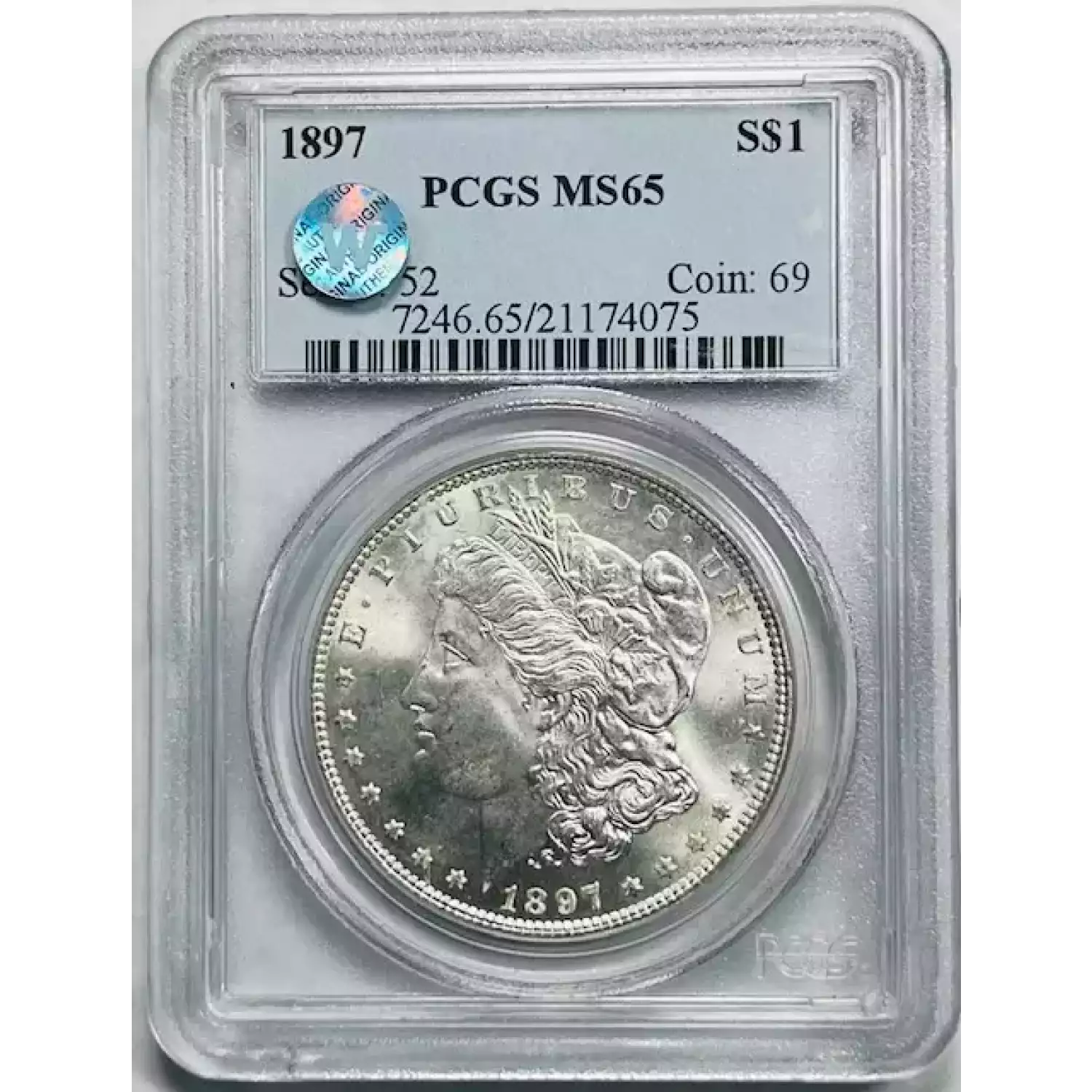 1897 Morgan Silver Dollar PCGS MS-65 Sight White - Bob Paul Rare Coins