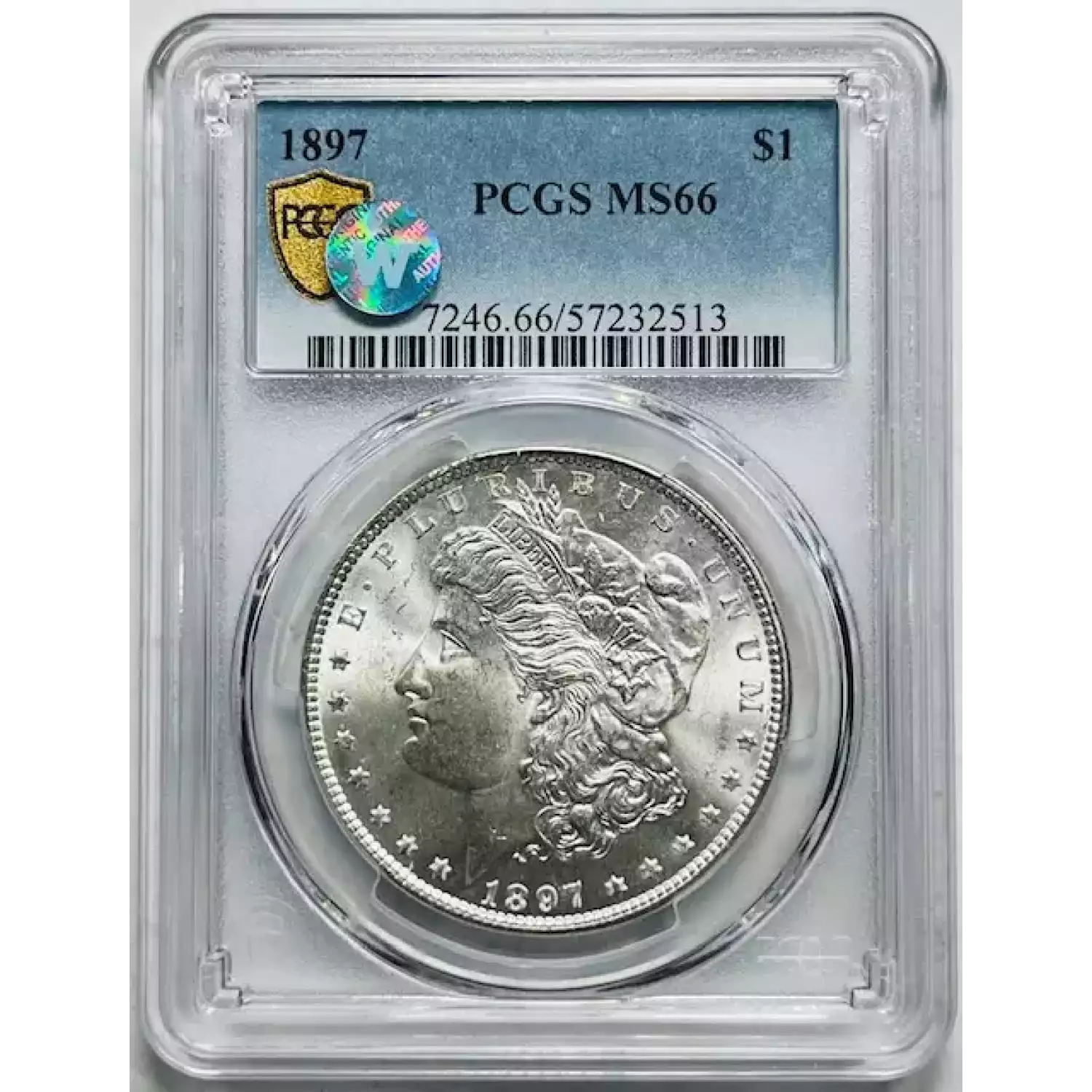 1897 Morgan Silver Dollar PCGS MS-66 Sight White - Bob Paul Rare Coins