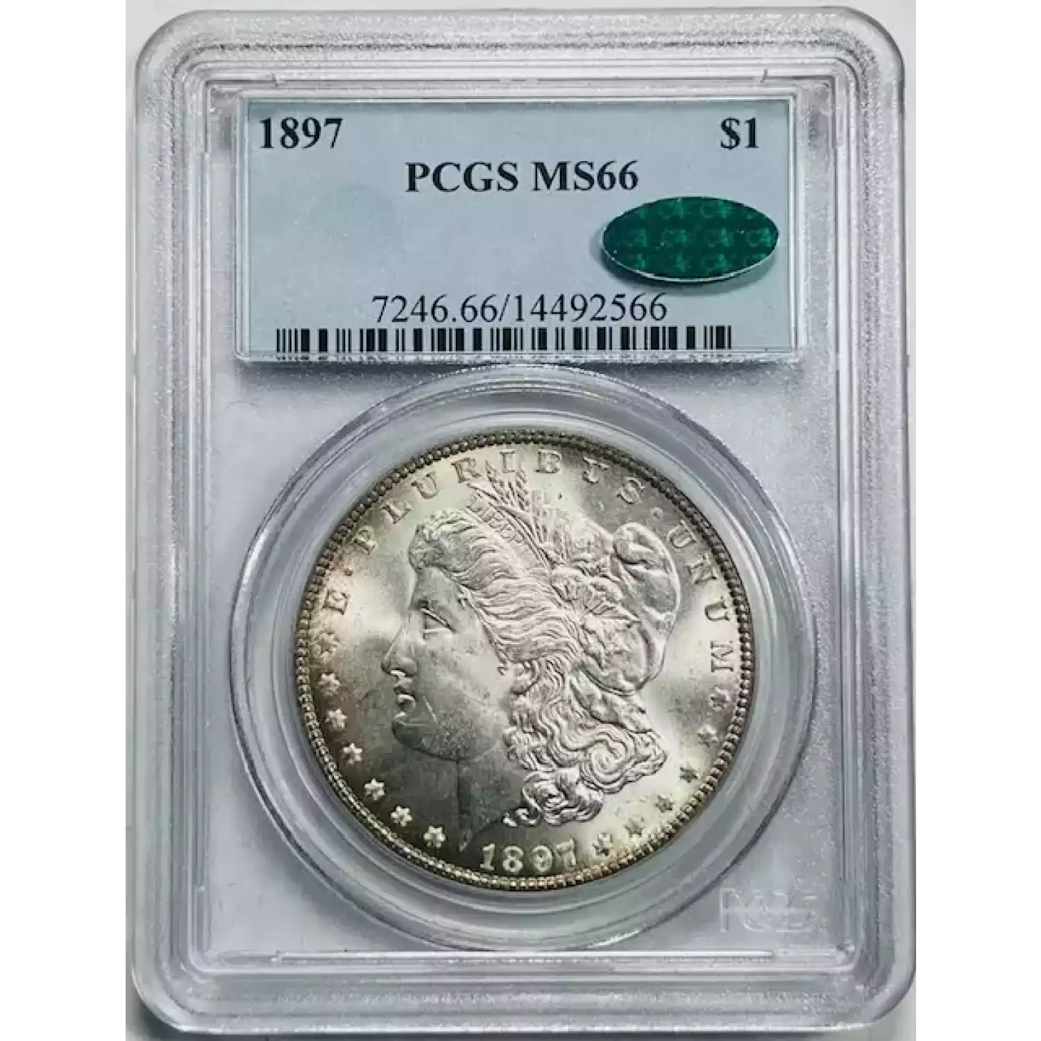 1897 Morgan Silver Dollar PCGS MS-66 CAC - Bob Paul Rare Coins