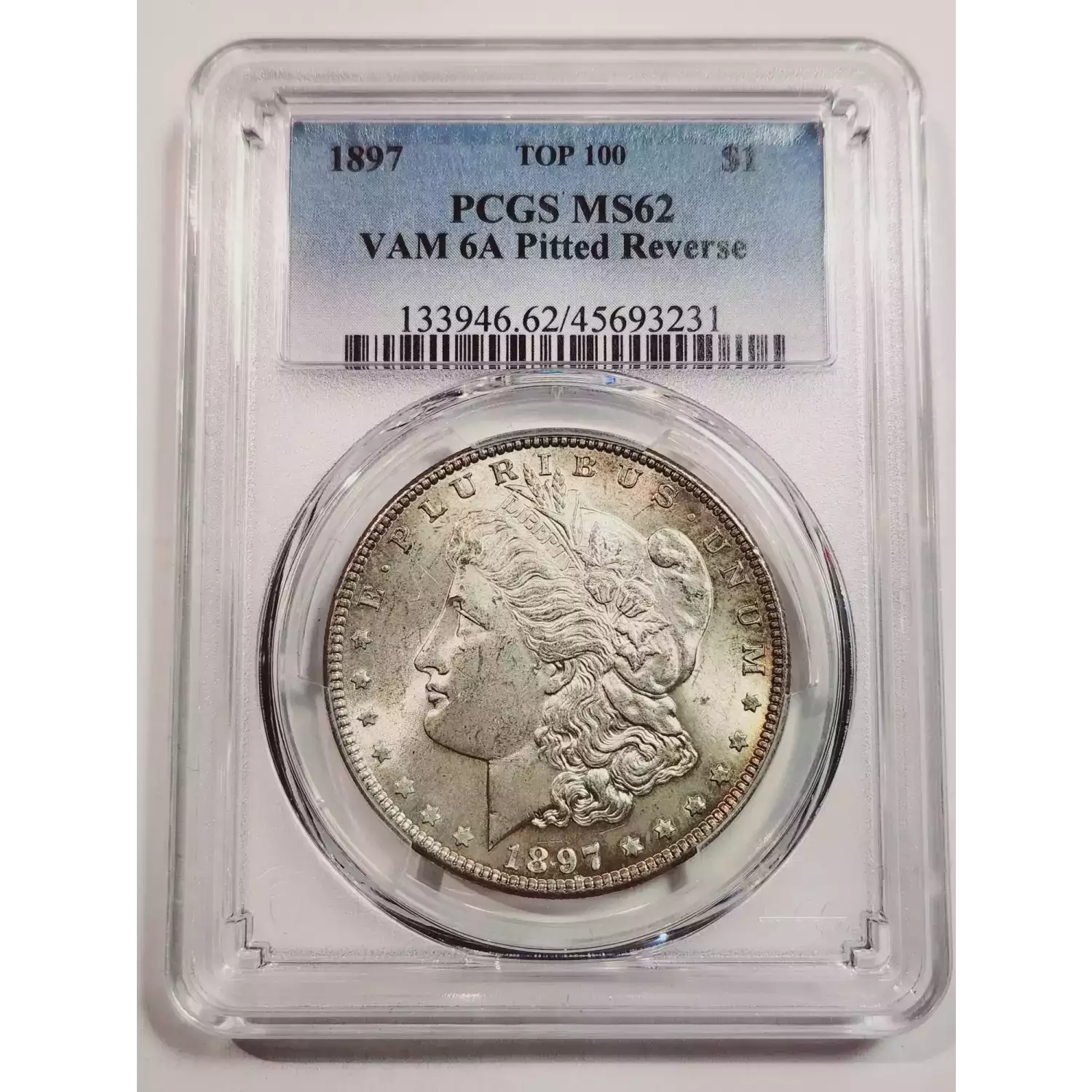 1897 Morgan Silver Dollar PCGS MS-62 VAM 6A - PITTED REVERSE - TOP 100 - Bob Paul Rare Coins