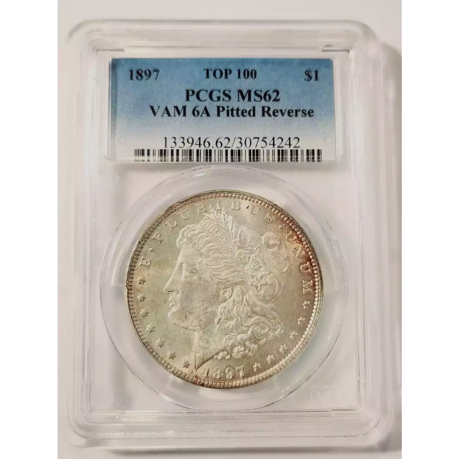1897 Morgan Silver Dollar PCGS MS-62 VAM 6A - PITTED REVERSE - TOP 100 - Bob Paul Rare Coins