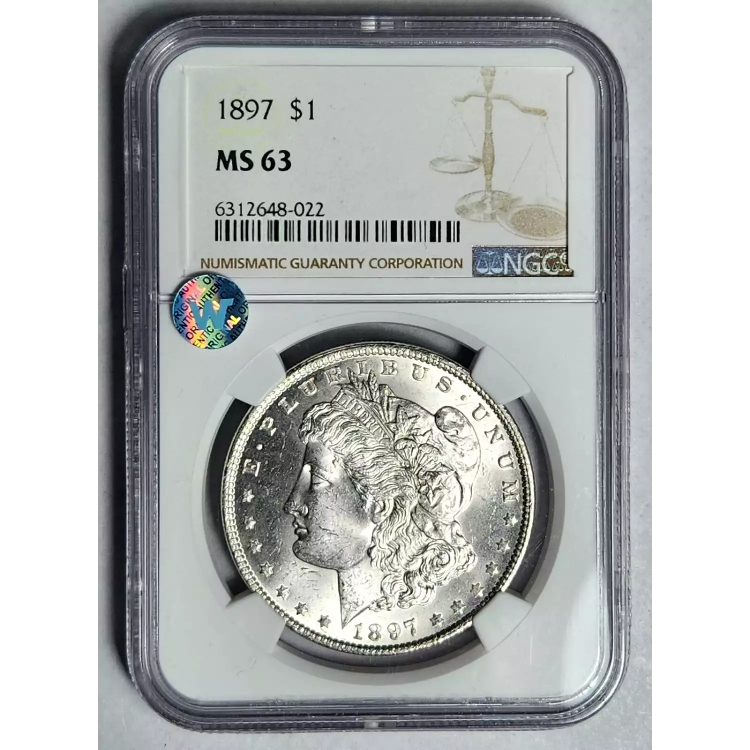 1897 Morgan Silver Dollar NGC MS-63 Sight White - Bob Paul Rare Coins