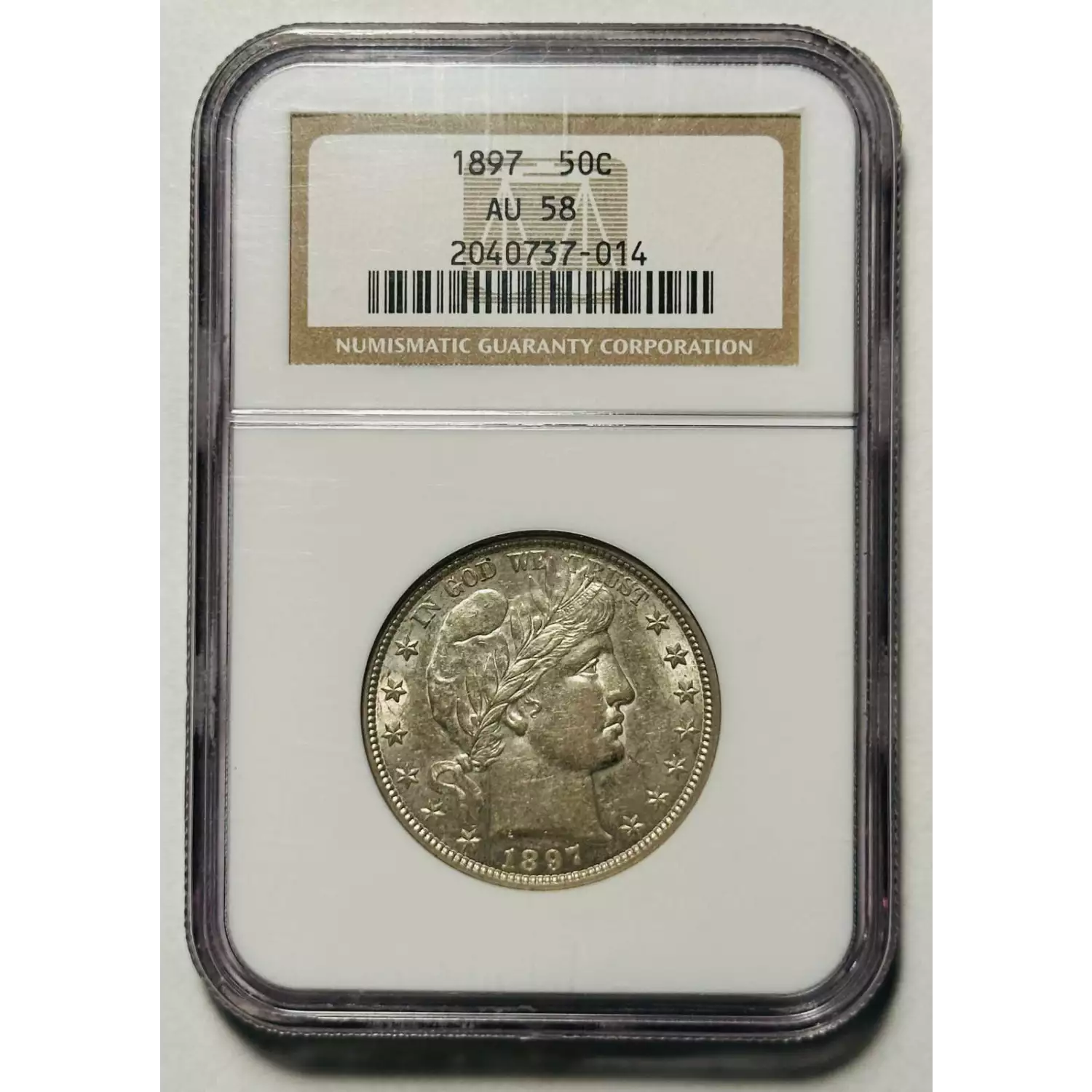 1897 Barber Half Dollar NGC AU-58 - Bob Paul Rare Coins