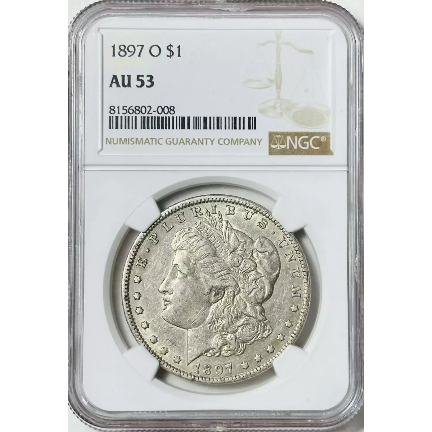 1897-O Morgan Silver Dollar NGC AU-53 - Bob Paul Rare Coins