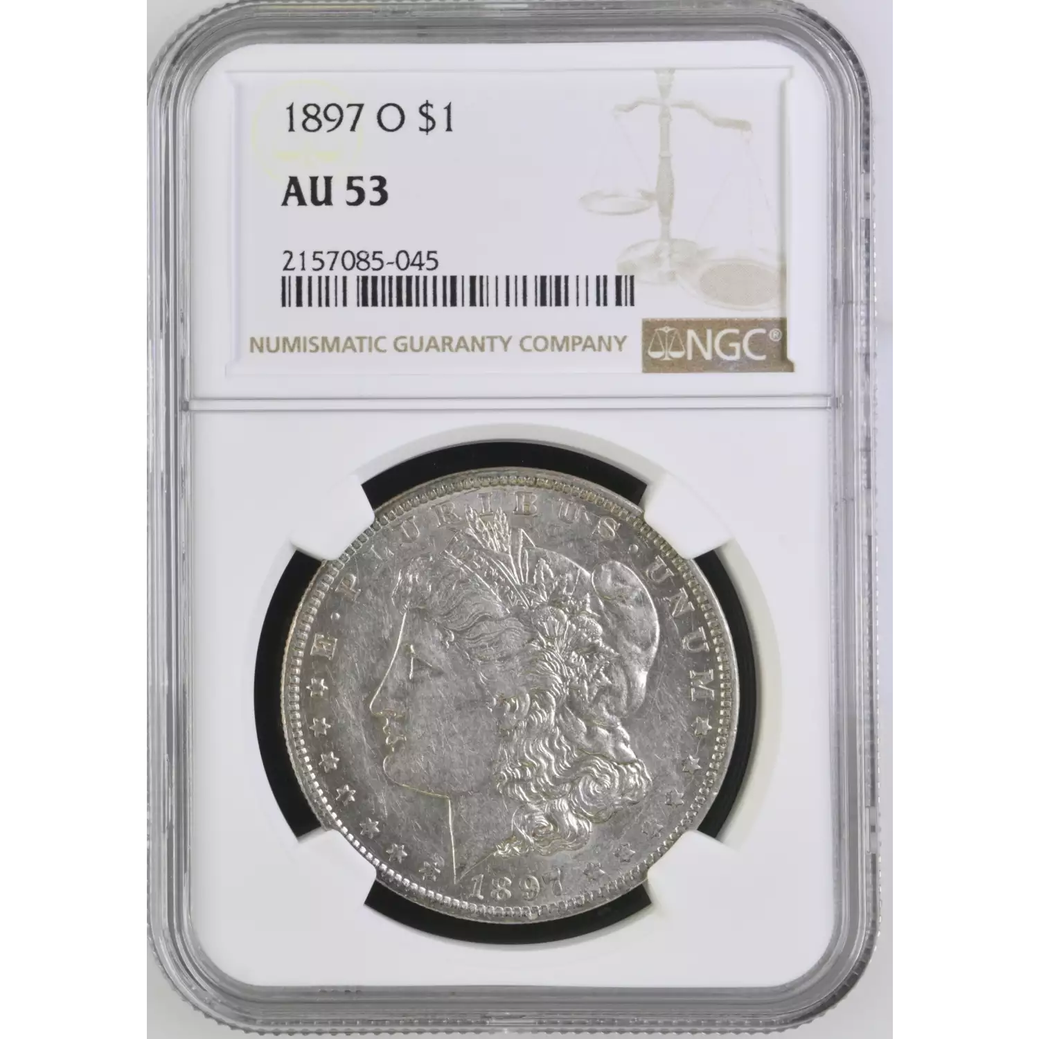 1897-O Morgan Silver Dollar NGC AU-53 - Bob Paul Rare Coins