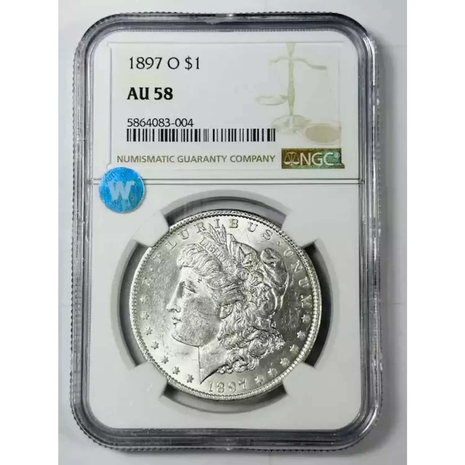 1897-O Morgan Silver Dollar NGC AU-58 Sight White - Bob Paul Rare Coins